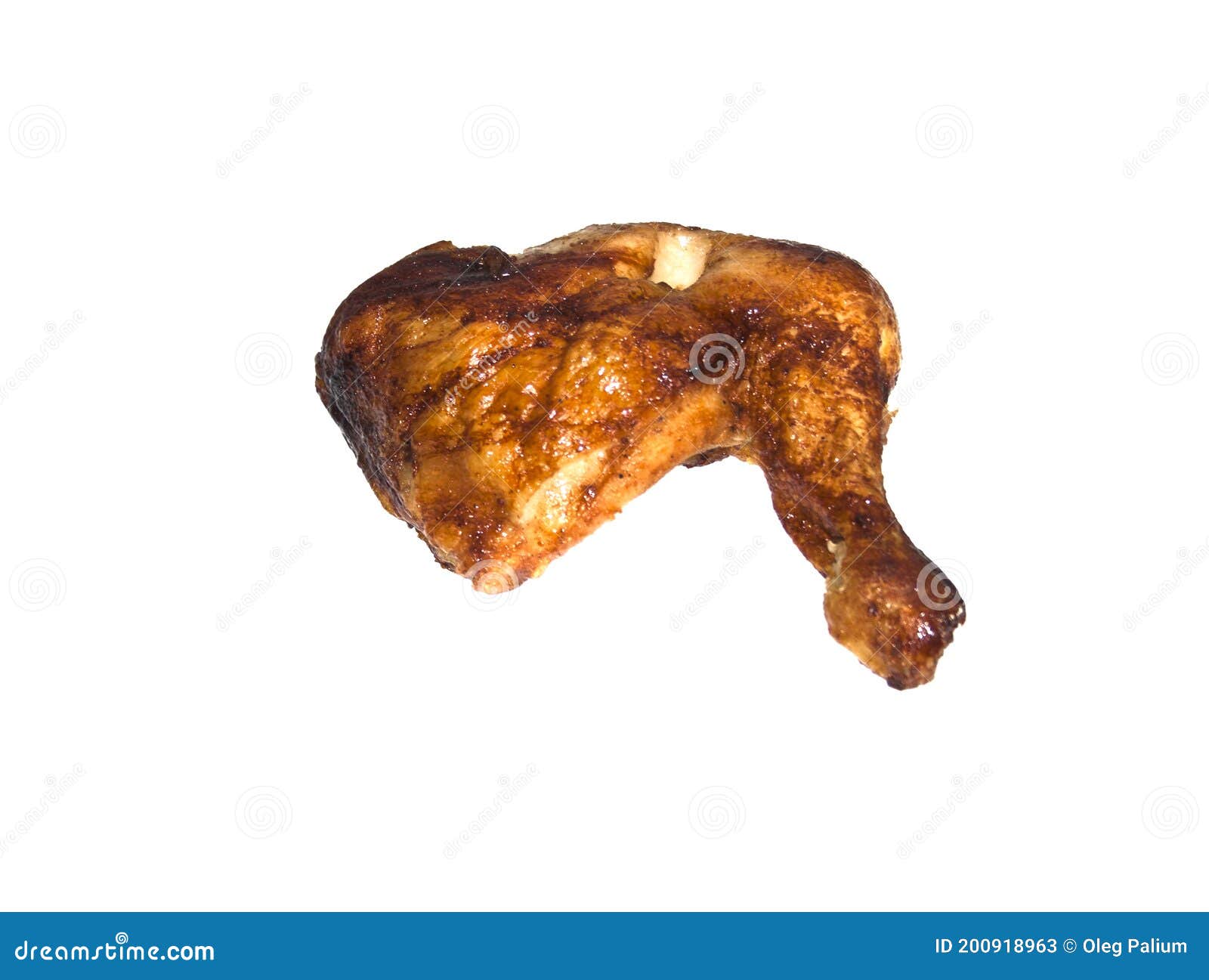 Roast Meat Isolated on White Background Stock Image - Image of isolated ...