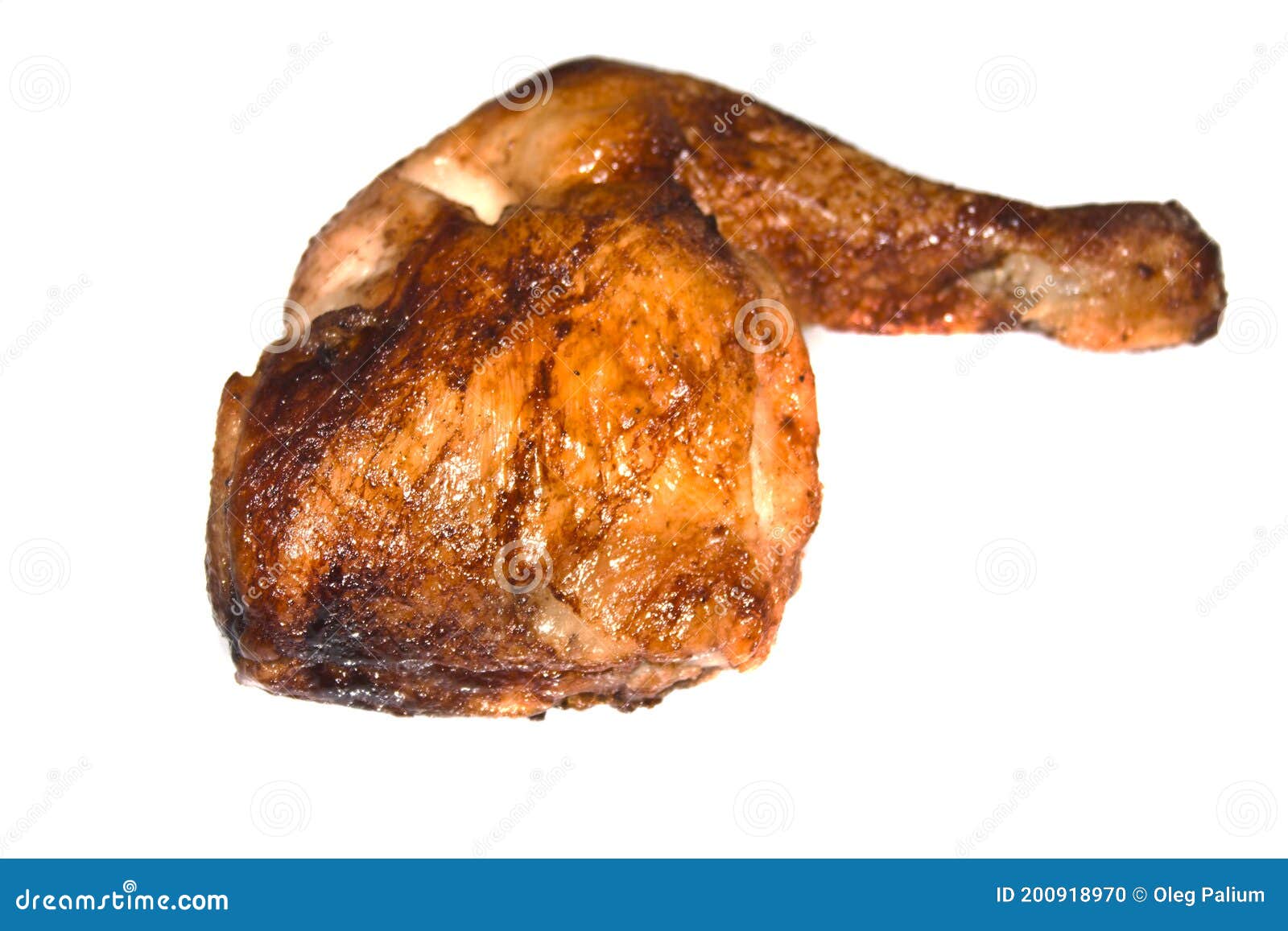 Roast Meat Isolated on White Background Stock Photo - Image of dish ...