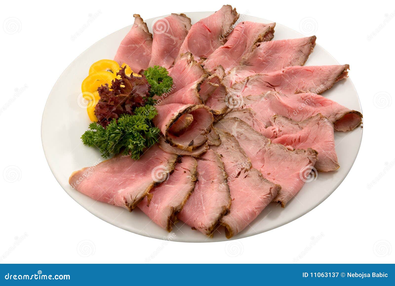 Roast meat slices stock image. Image of thin, white, slices - 11063137