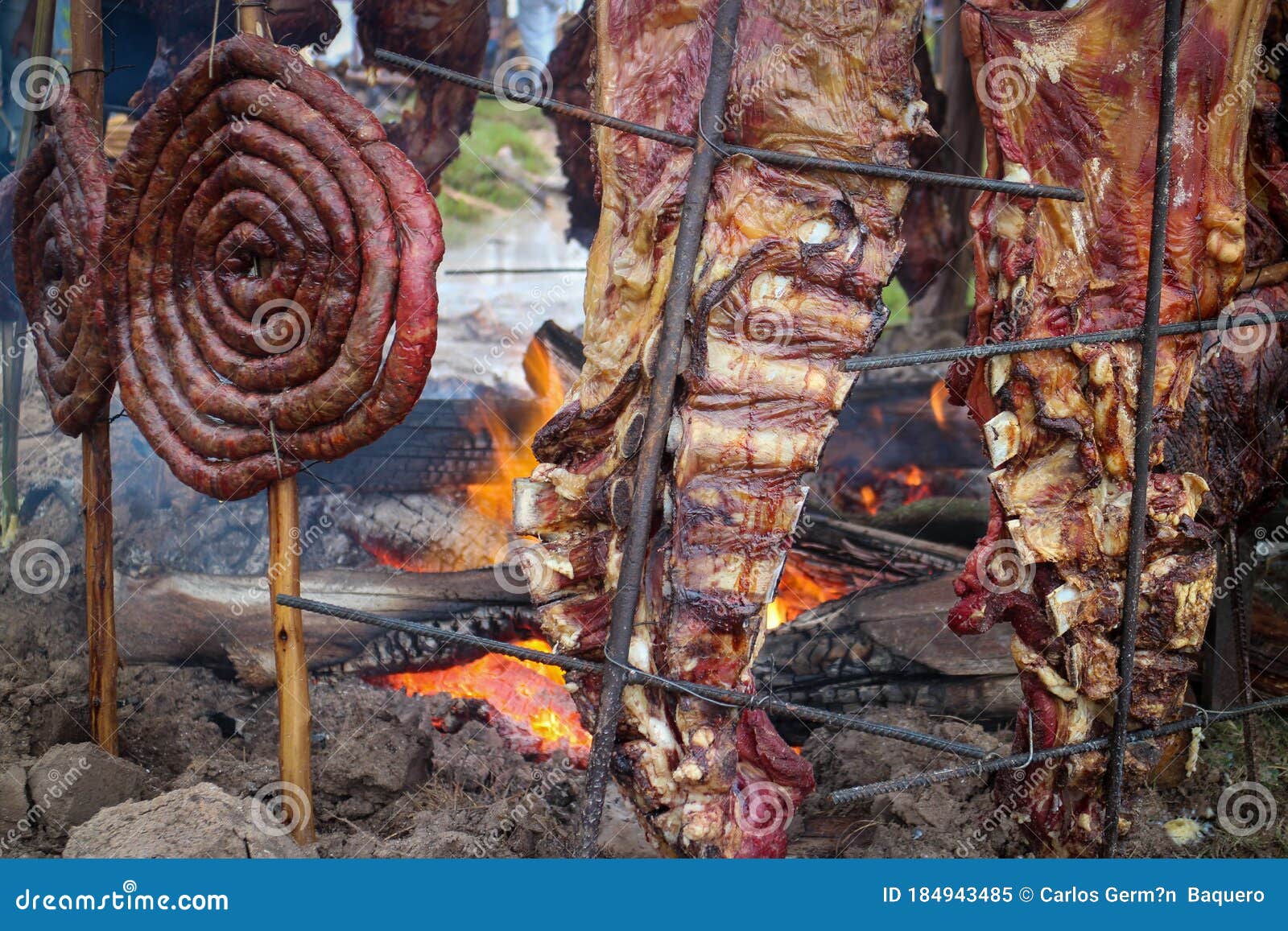 Roast Meat To the Stake, a Method of Cooking for Argentine Gauchos ...