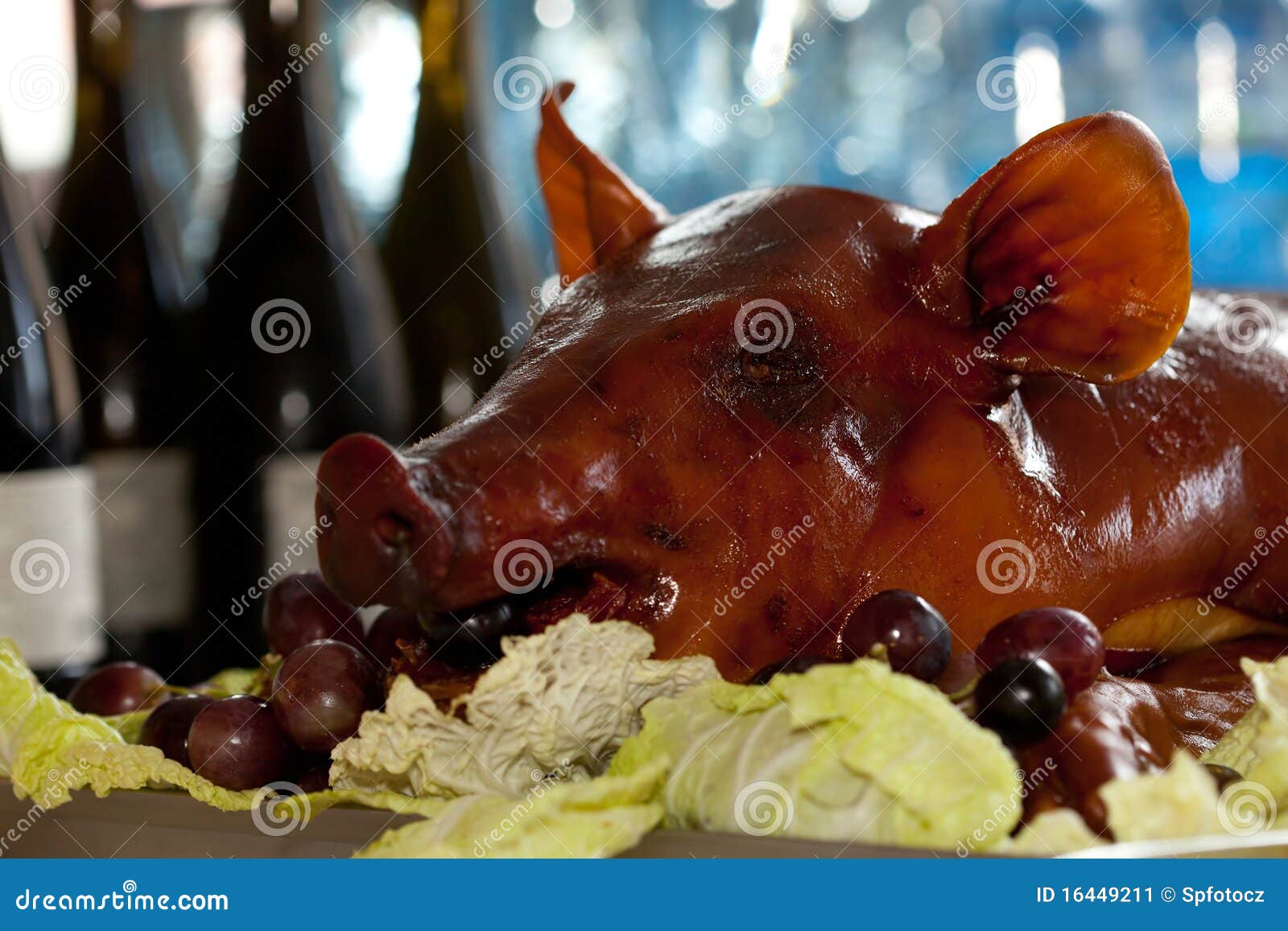 Roast pig stock image. Image of breakfast, composition - 16449211