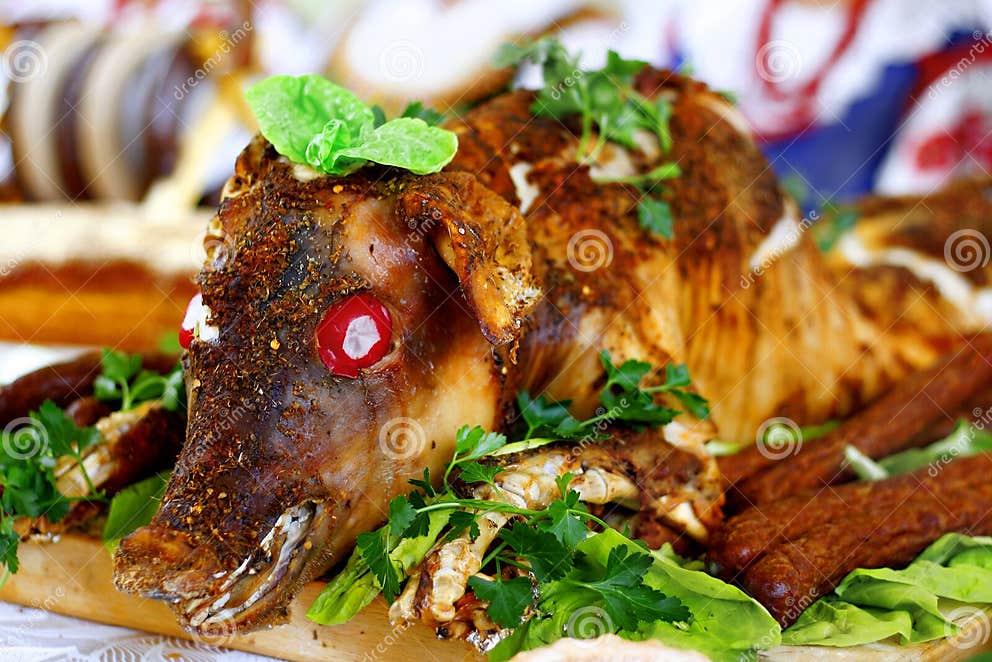 Roast pig stock photo. Image of easter, festivity, celebration - 4561990