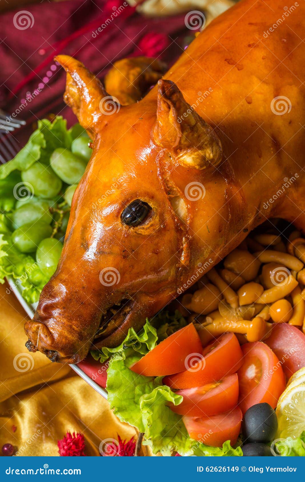 Roast pig stock image. Image of delicious, cook, decorative - 62626149