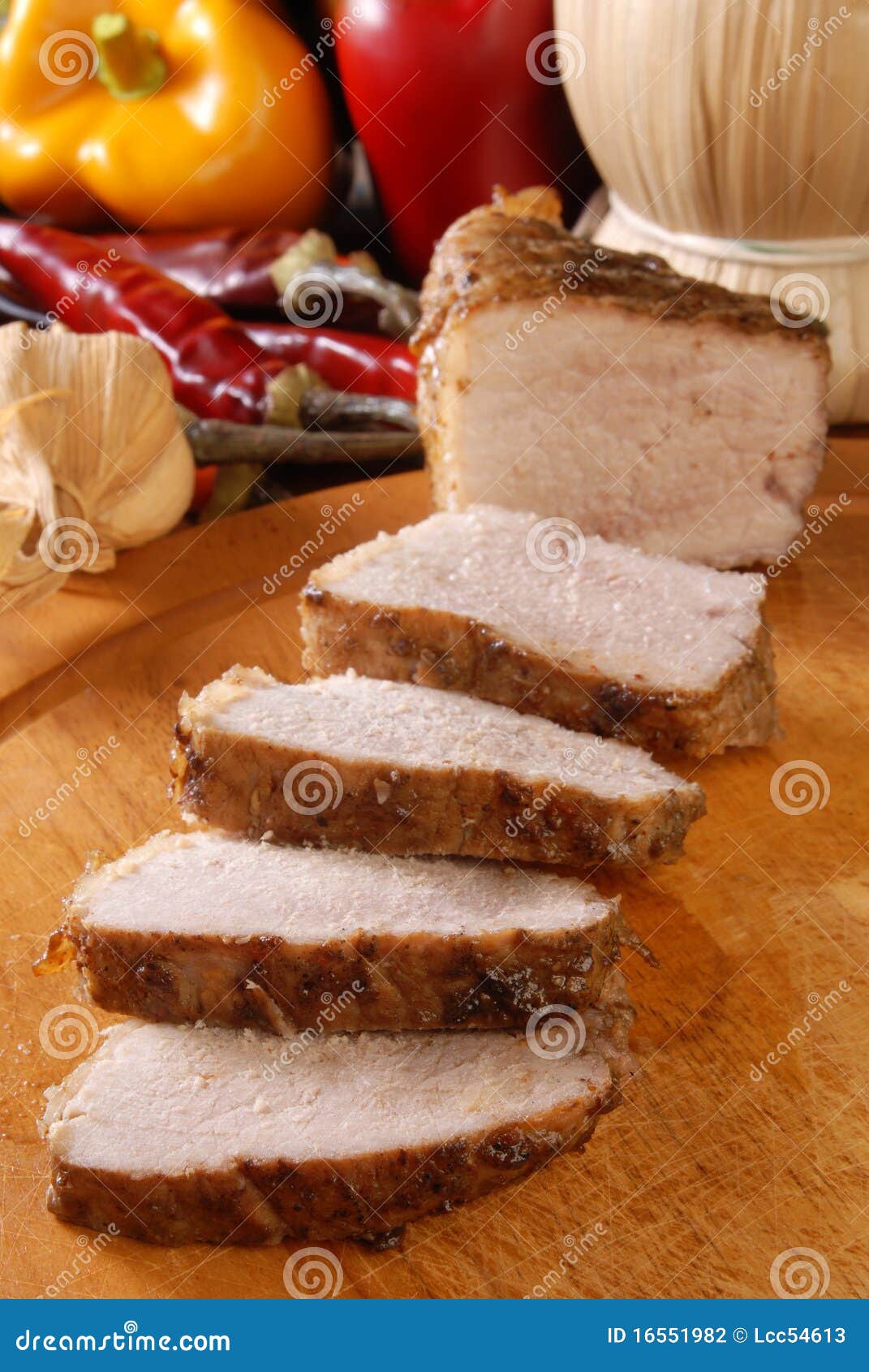 Roast pork stock photo. Image of parsley, close, food - 16551982
