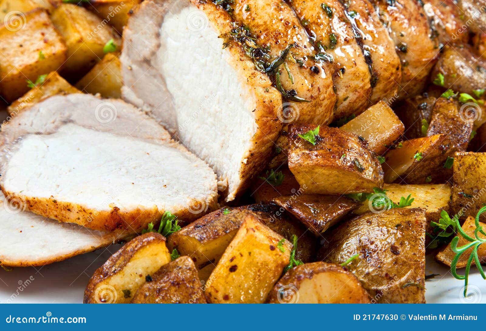 Roast Pork stock photo. Image of meal, pepper, pork, sliced - 21747630