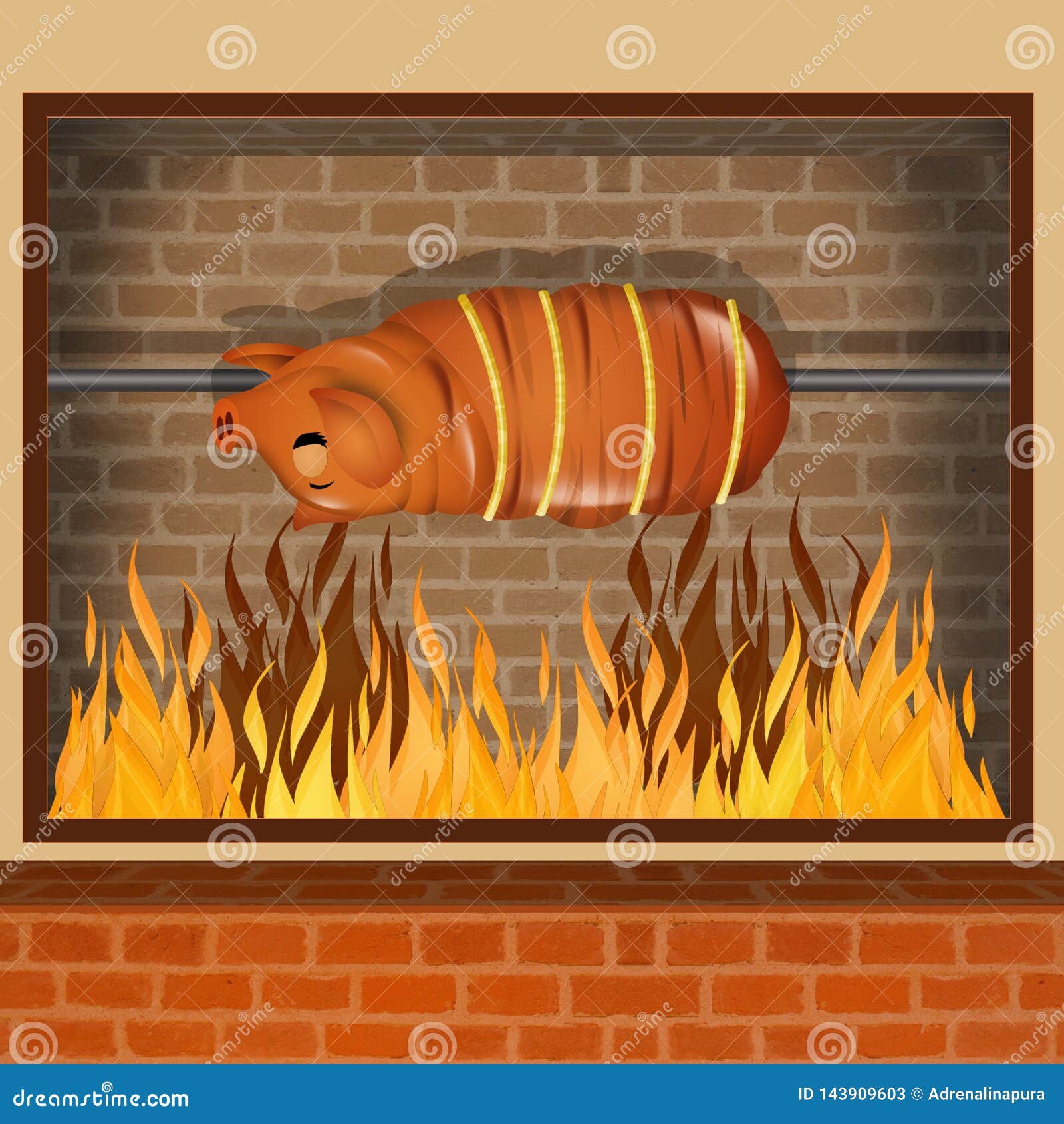 Funny Roast Cutlet On White Background, Funny Character Collection ...