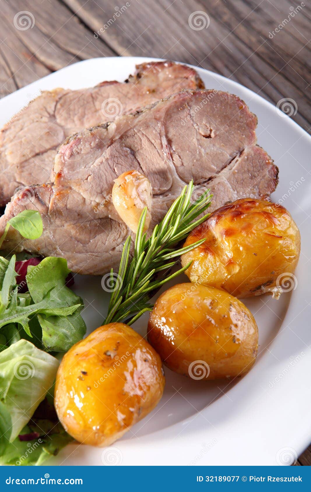Roast pork neck stock image. Image of board, meat, tasty - 32189077