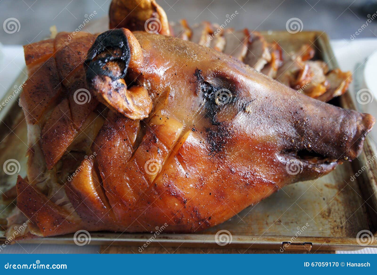 Roast pork stock photo. Image of cuisine, feast, pork - 67059170