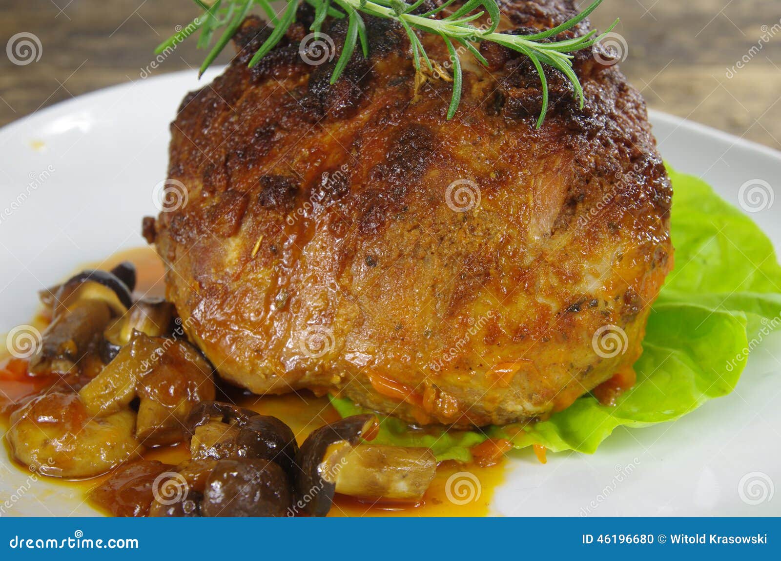 Roast red beef meat stock photo. Image of healthy, greenery - 46196680
