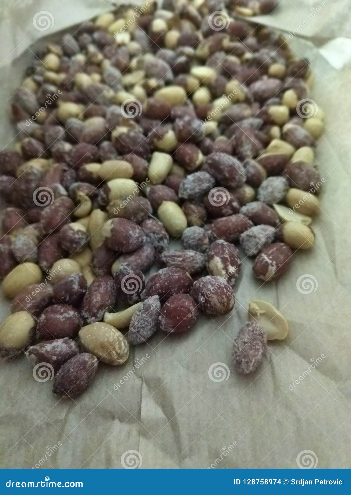Roast salted peanuts stock photo. Image of fried, pouch - 128758974
