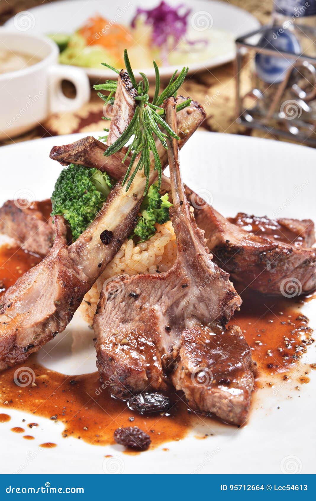 Roast sheep shoulder row stock photo. Image of food, piece - 95712664