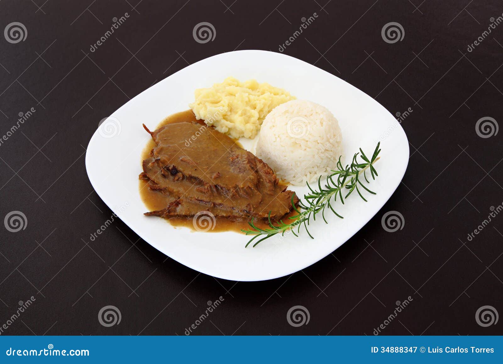 Roast Silverside with Roti Sauce Dish Stock Image - Image of dinner ...