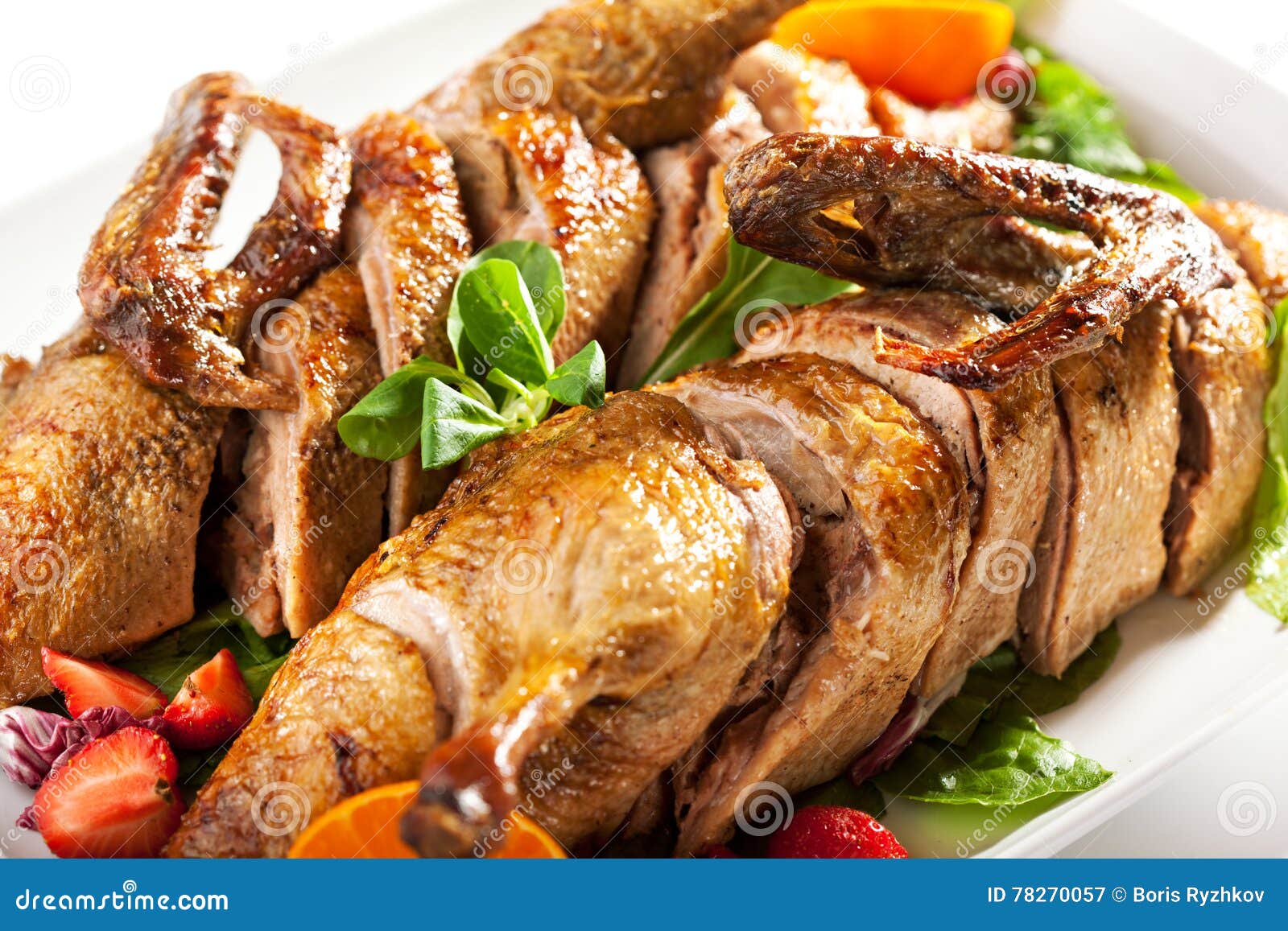 Roast Stuffed Duck stock image. Image of gourmet, food - 78270057