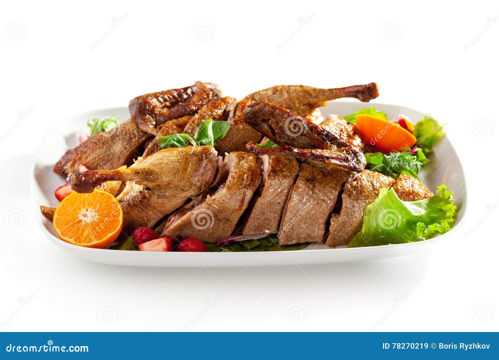 Roast Stuffed Duck stock image. Image of goose, food - 78270219