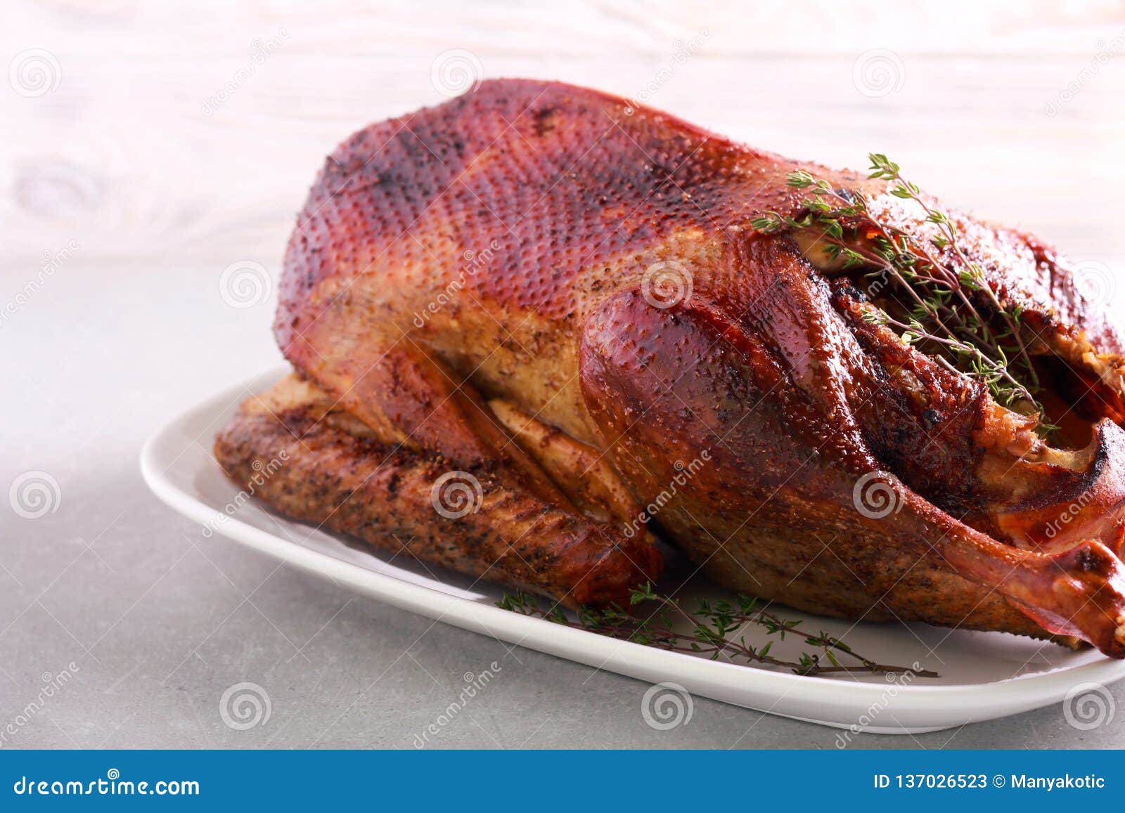Roast Stuffed Goose on Plate Stock Image - Image of meal, goose: 137026523