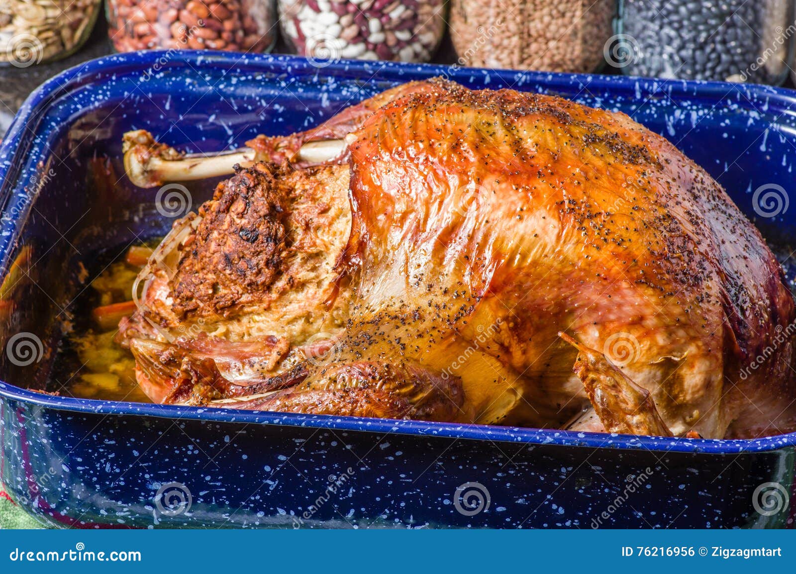 Roast Turkey Coming Out of the Oven Stock Photo - Image of event ...
