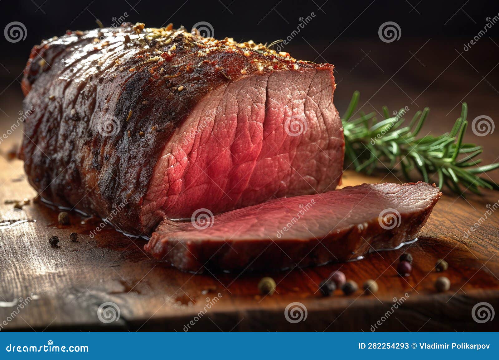 Roastbeef Closeup. Generated by AI Stock Image - Image of barbq ...