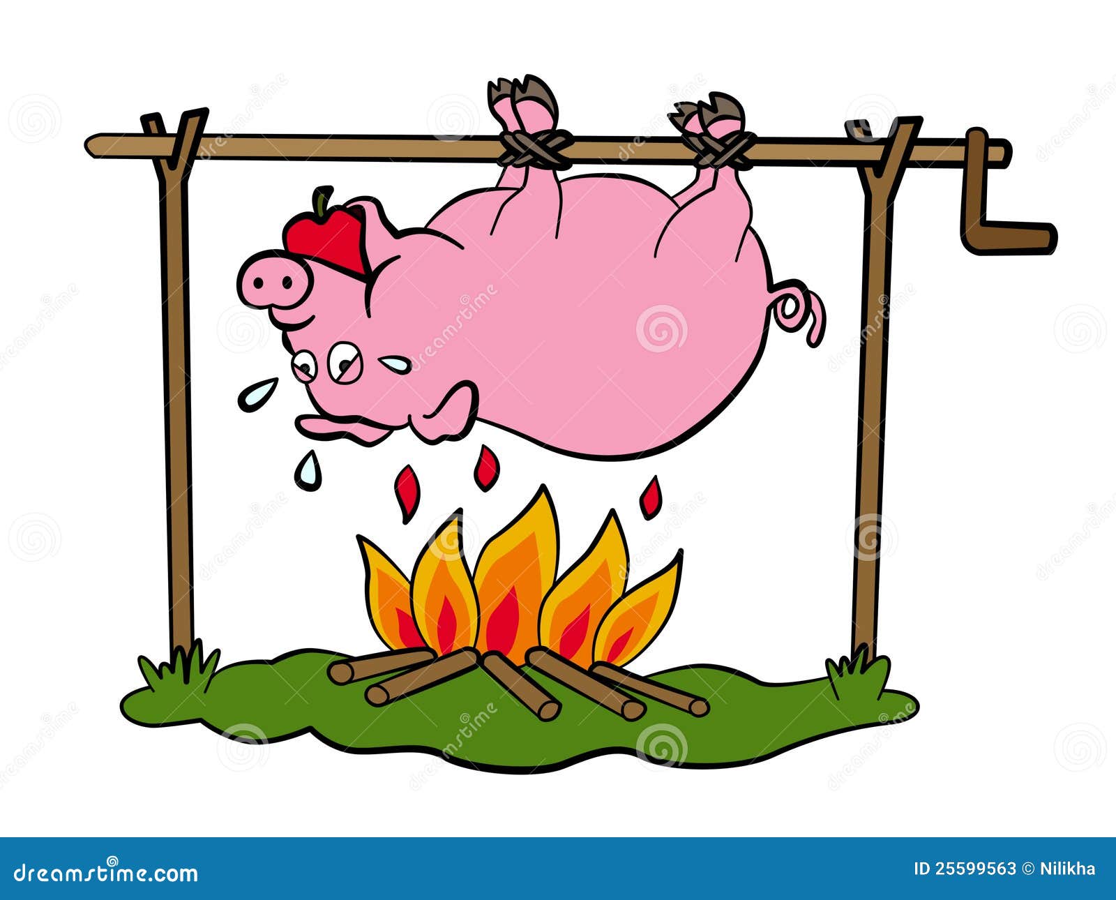 Roast Pig Cartoon
