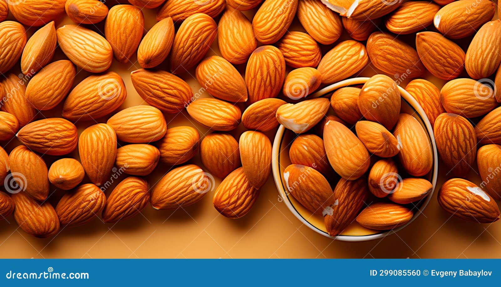 Roasted Almonds, Scattering of Nuts - AI Generated Image Stock Photo ...
