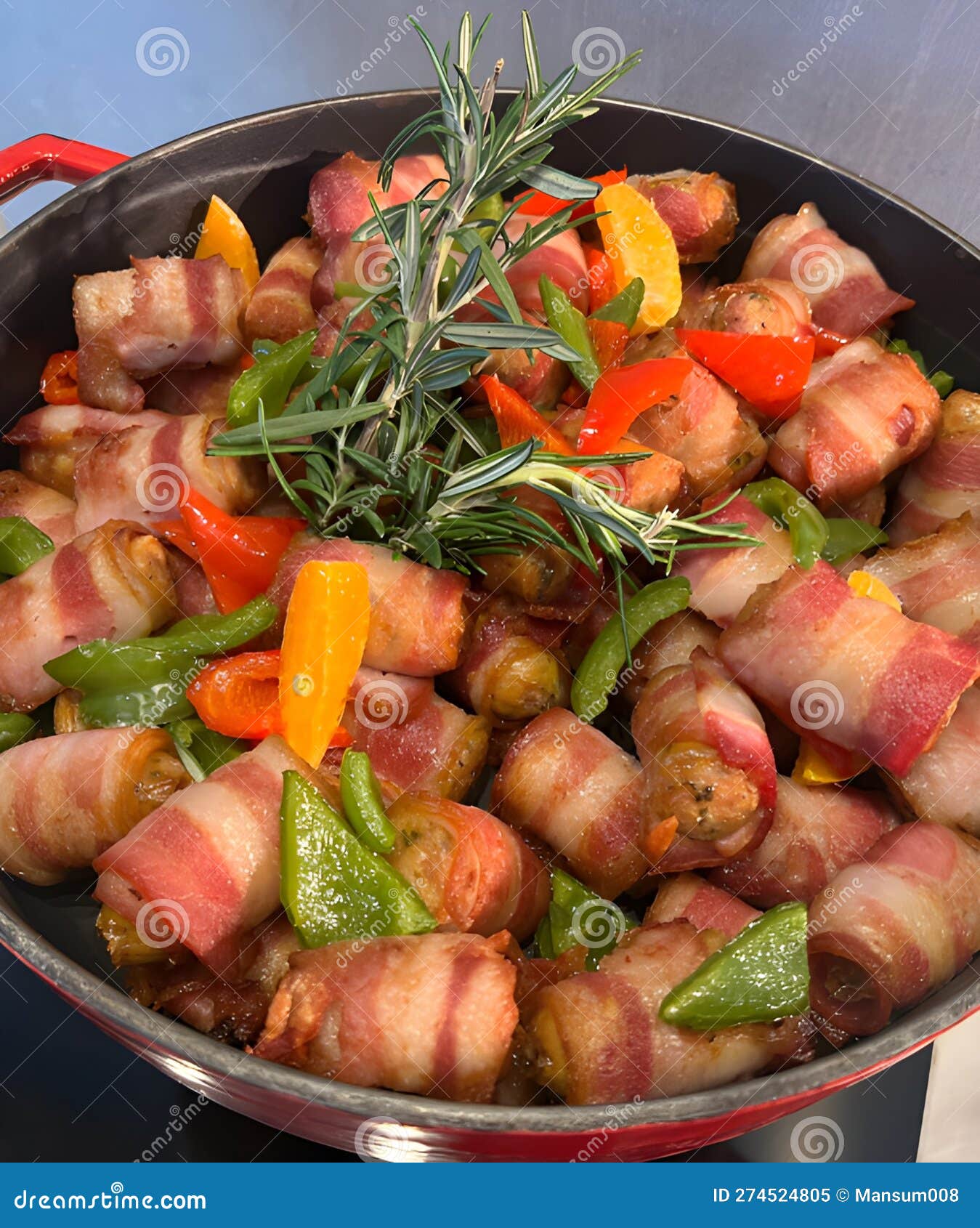 Roasted Bacon and Vegetable Salad Stock Image - Image of carrot, food ...