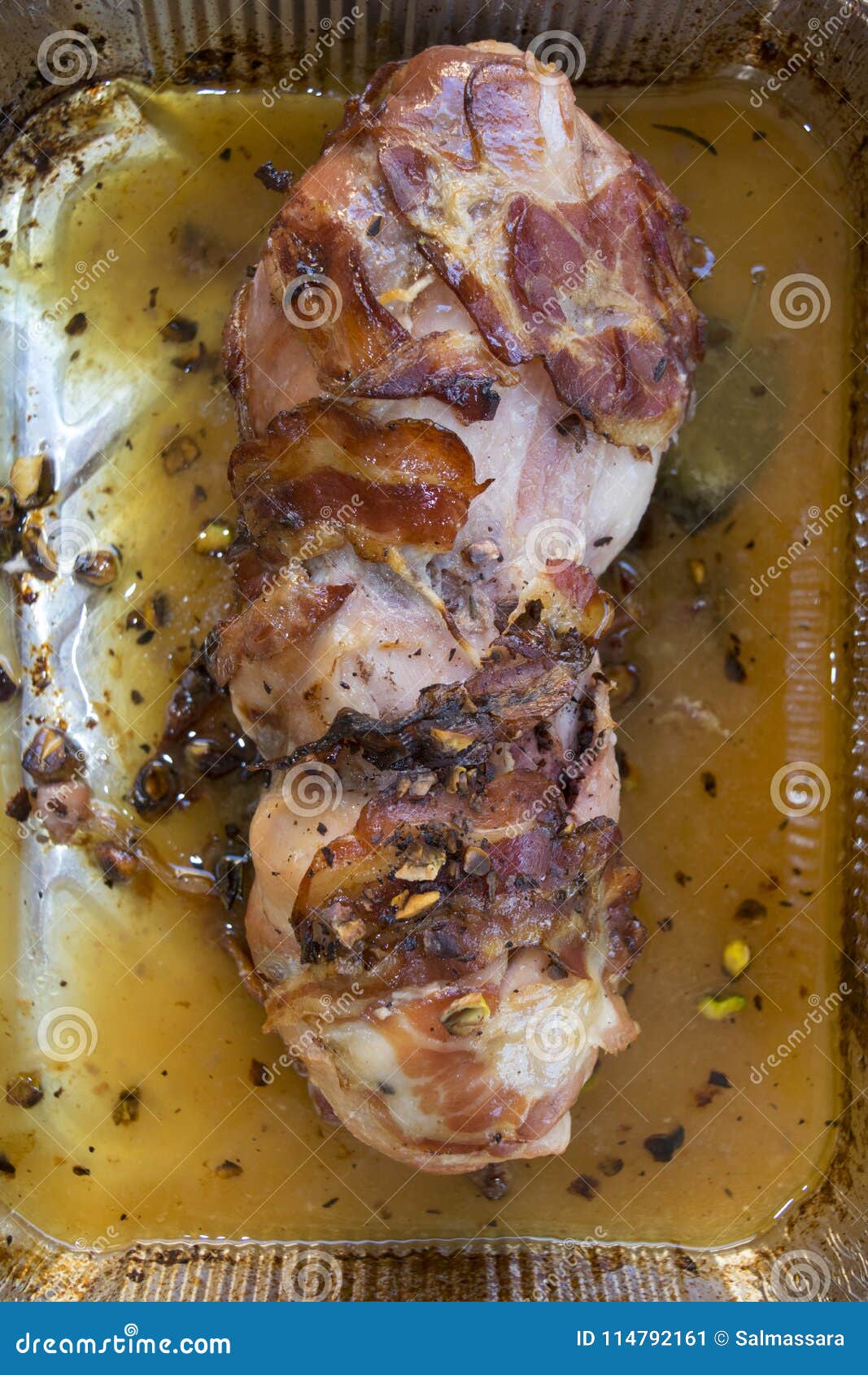 Roasted Bacon-wrapped Rabbit Stock Image - Image of meat, rabbit: 114792161
