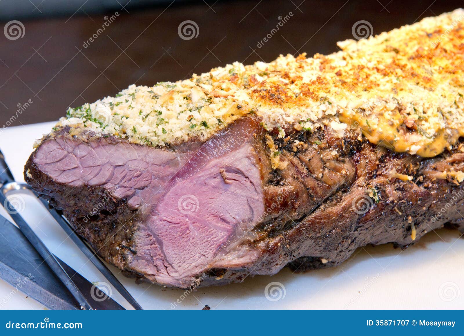 Roasted Beef Big One for Dinner Stock Image - Image of delicious ...