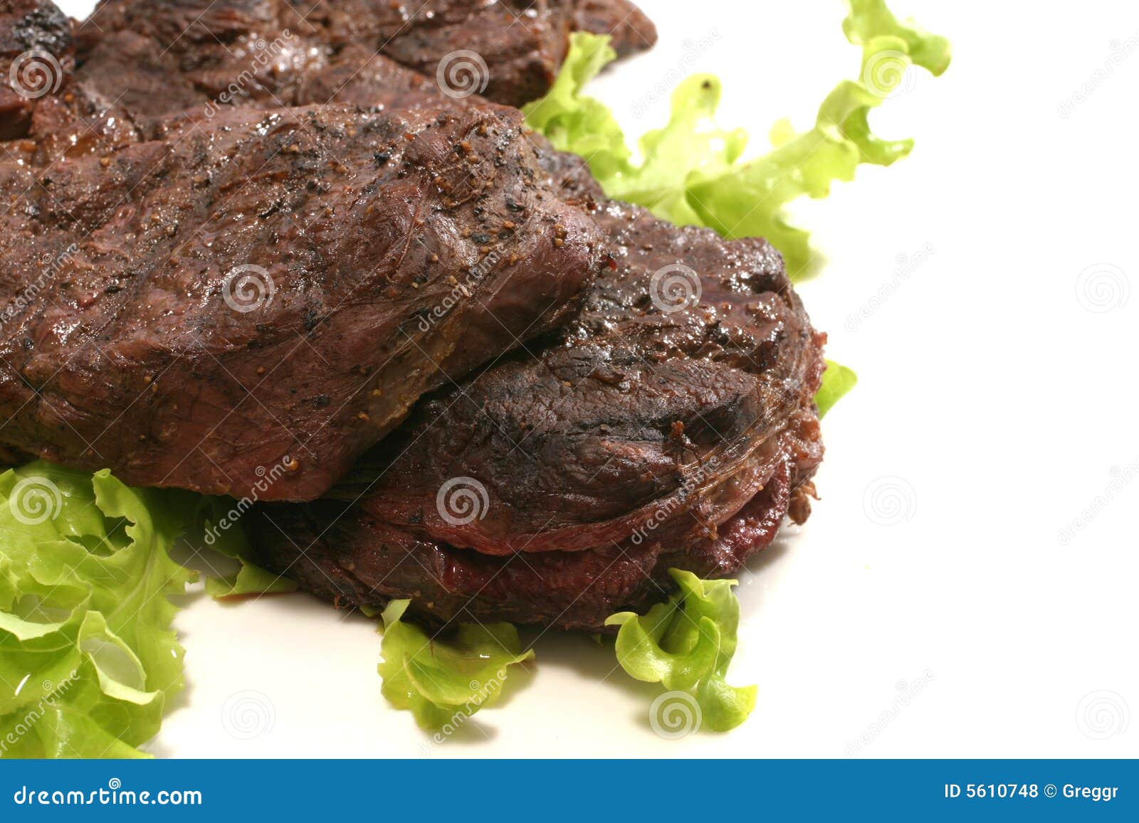 Roasted Beef Meat Over White Stock Photo - Image of protein, cooked ...