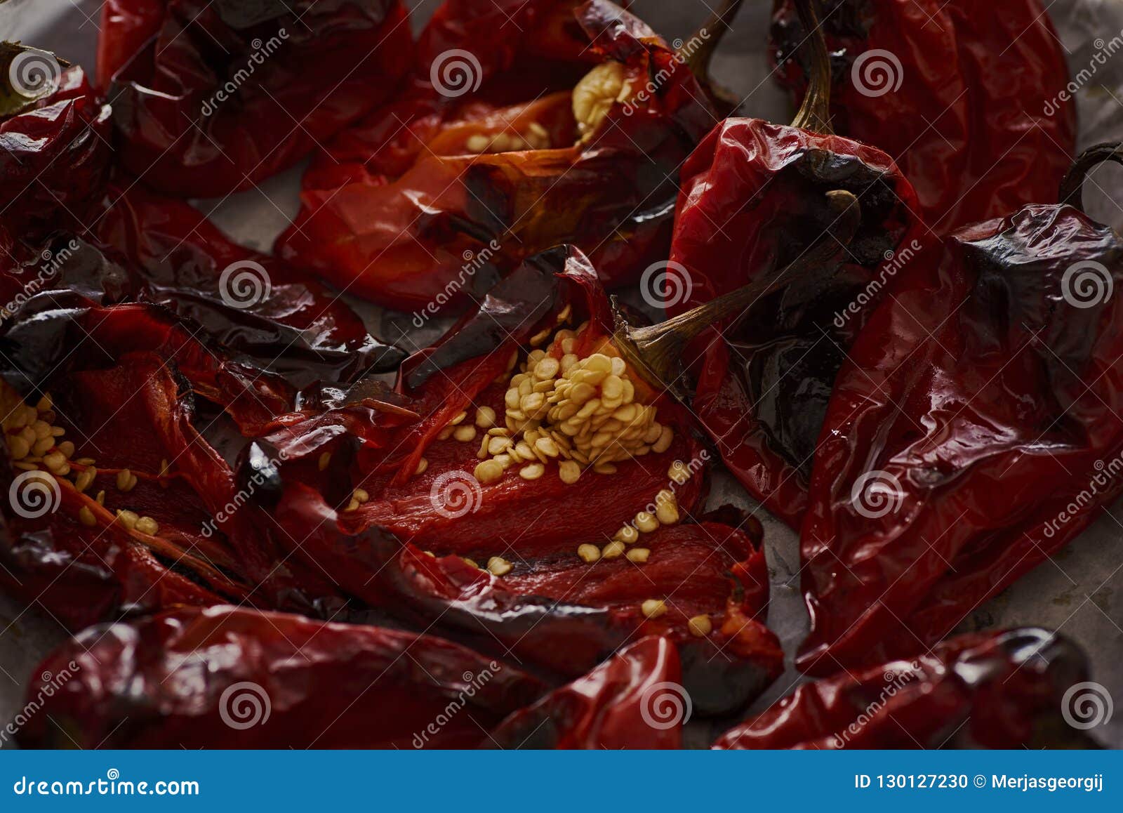 Roasted Bell Peppers - Close Up - Kapia Stock Photo - Image of baked ...