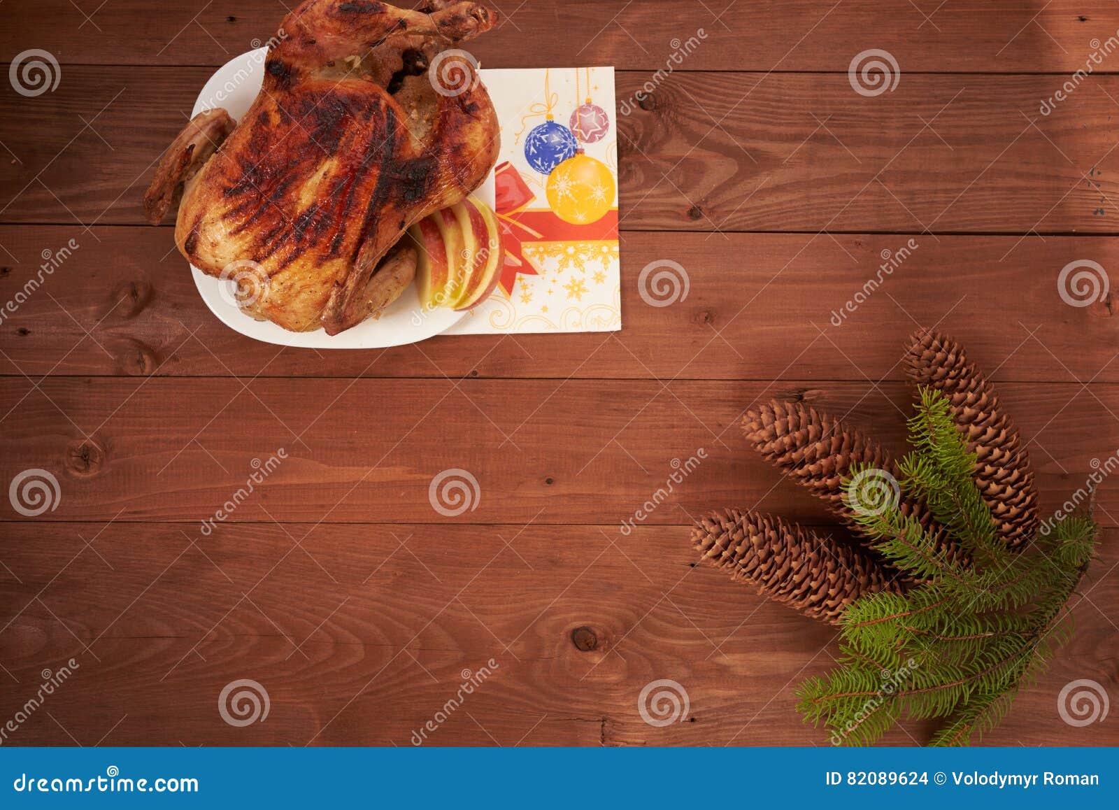Roasted Bird on a Wooden Table Stock Photo - Image of restaurant ...