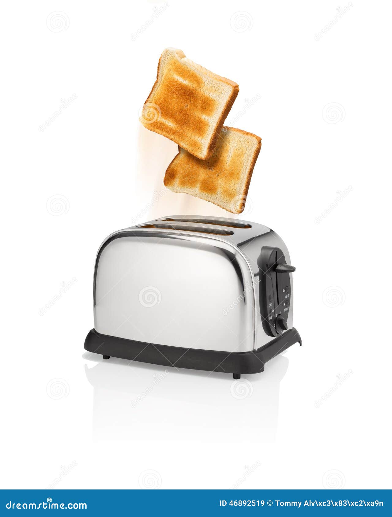 Roasted Bread Pops Out from Toaster. Stock Image - Image of toaster ...