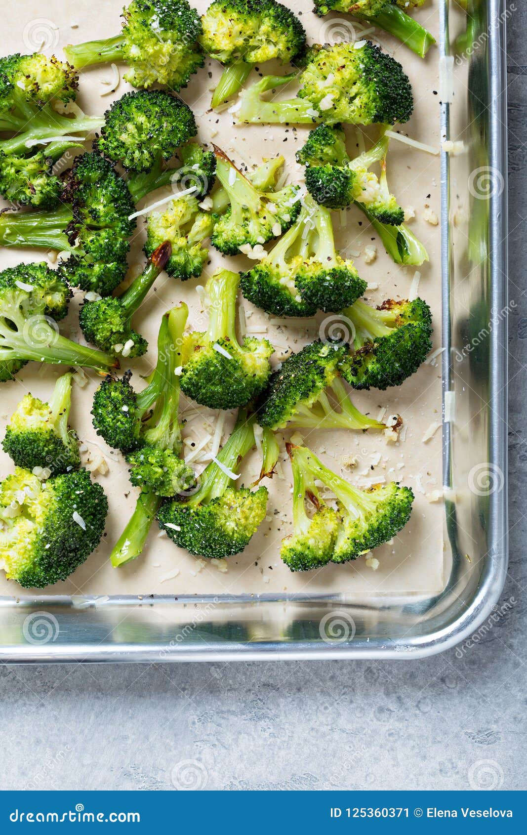 Roasted Broccoli on a Baking Tray Stock Image - Image of cuisine ...