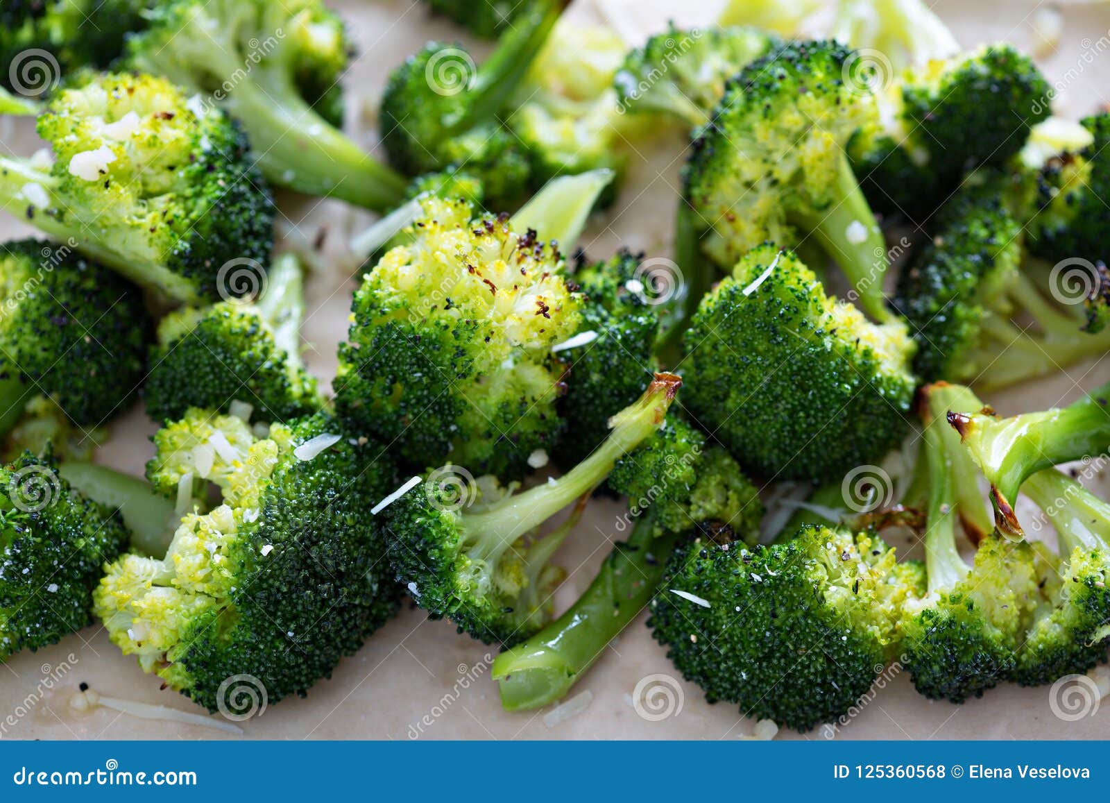 Roasted Broccoli on a Baking Tray Stock Photo - Image of lunch, bowl ...