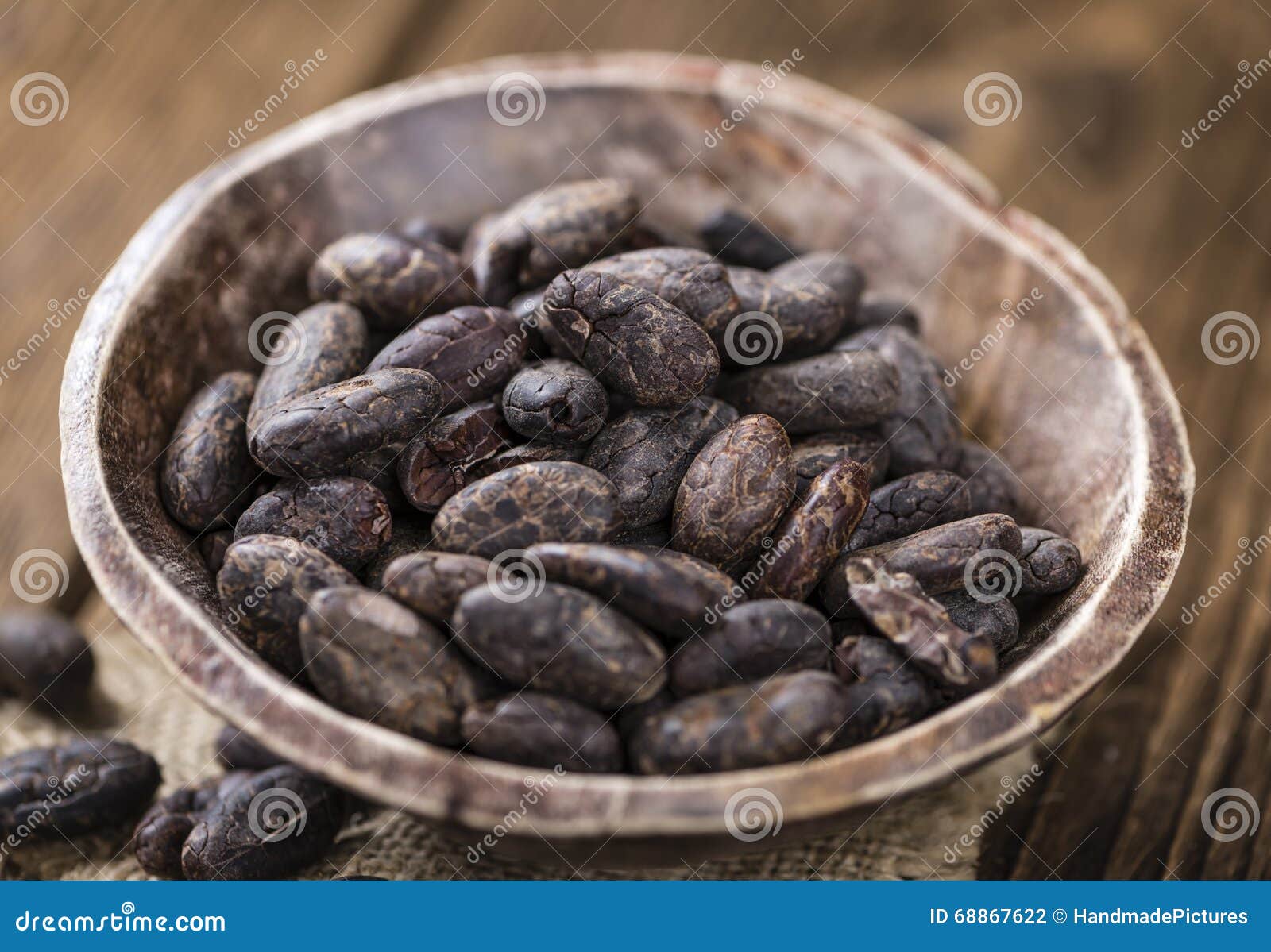 Roasted Cacao Beans stock photo. Image of nutritive, bitter - 68867622