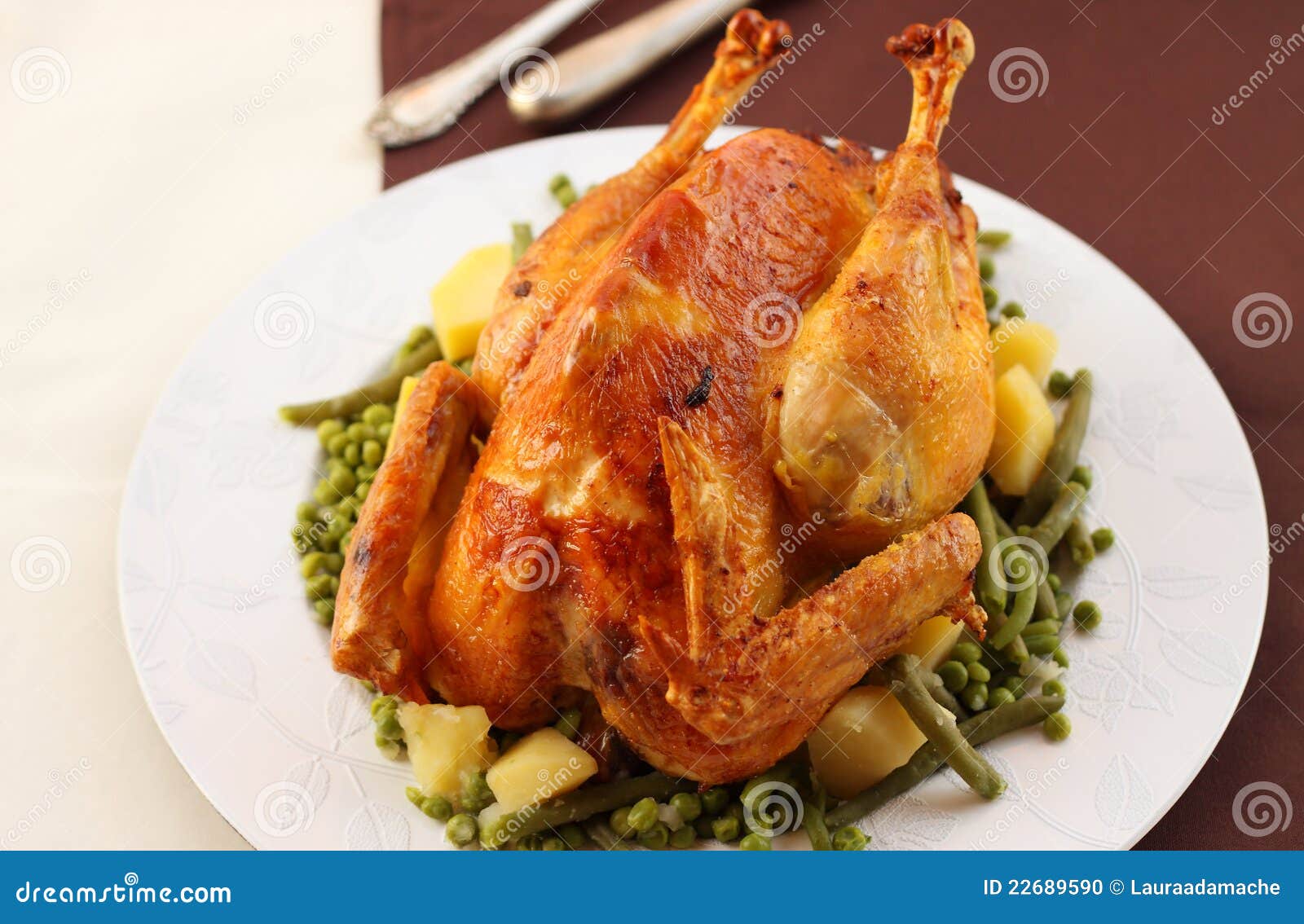 Roasted capon stock photo. Image of chicken, dinner, cuisine - 22689590