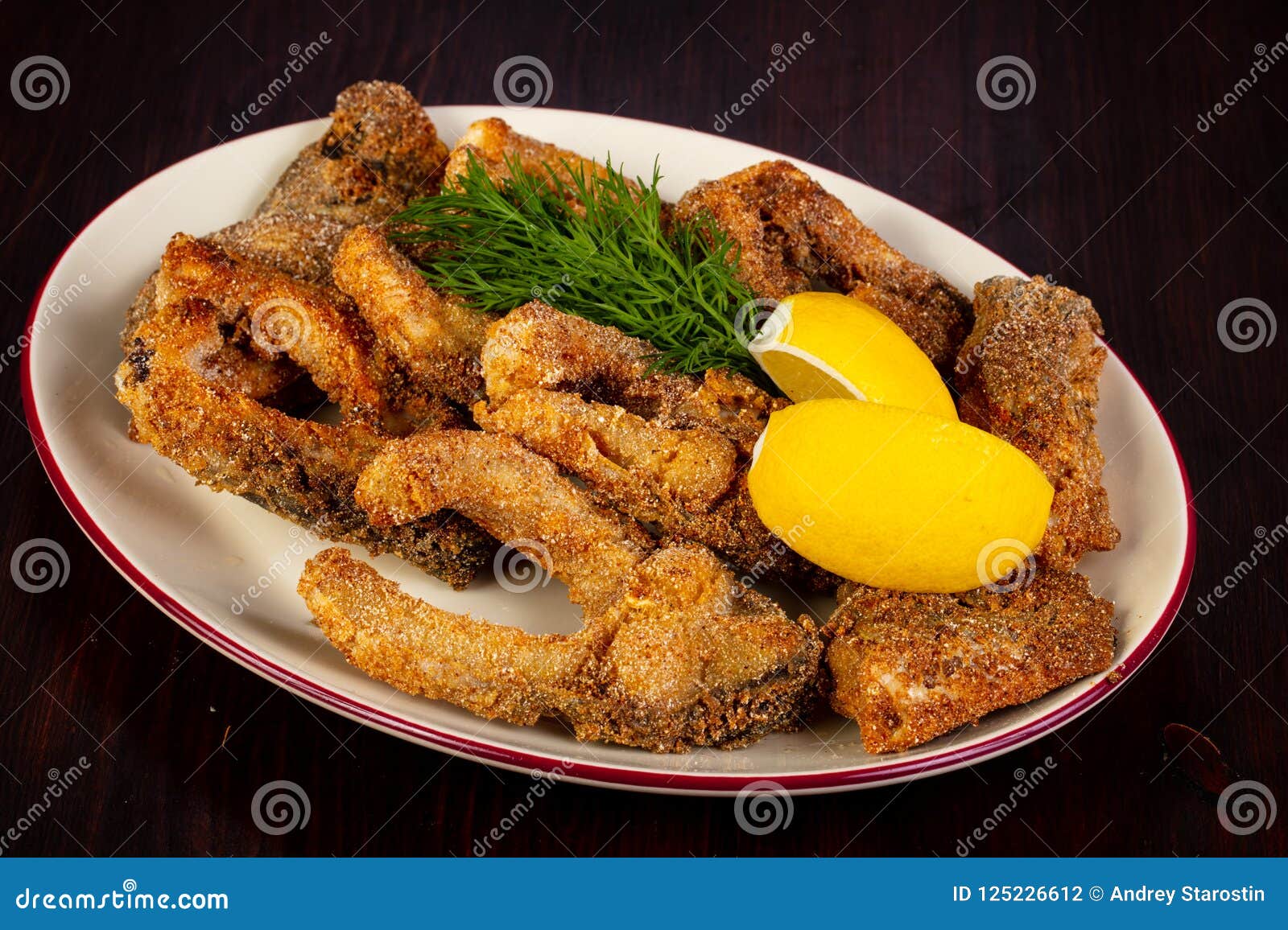 Roasted carp fish stock photo. Image of cooked, seafood - 125226612