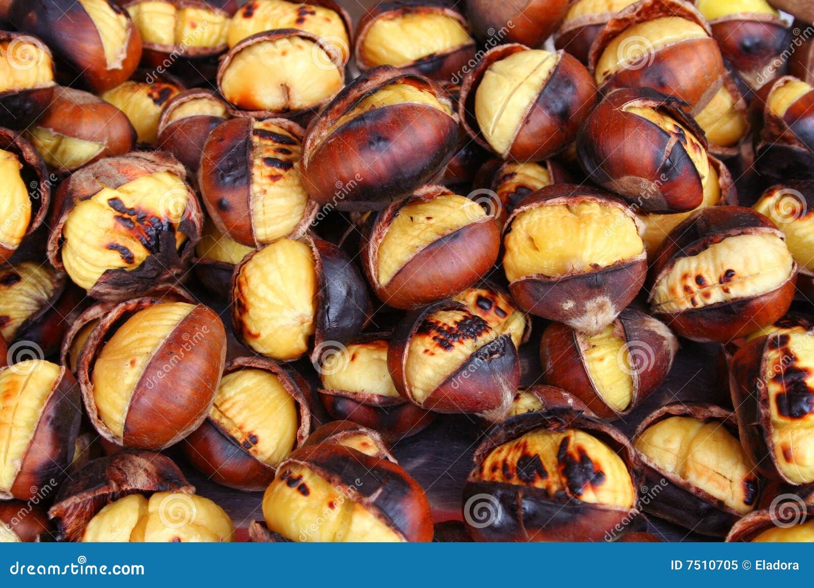 Roasted Chestnut As Background Stock Image - Image of turkish, cuisine ...