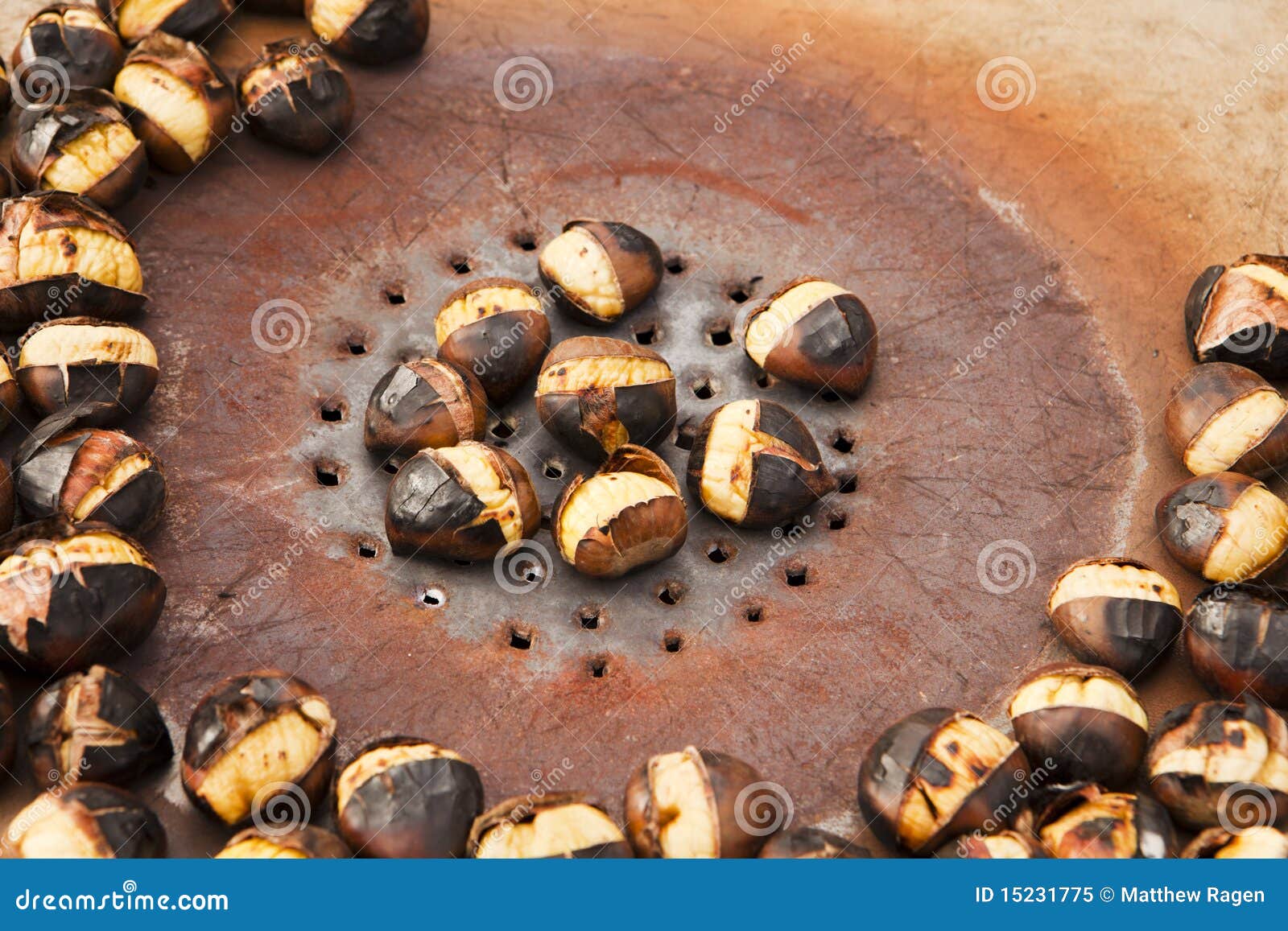 Roasted Chestnuts stock image. Image of heated, warm - 15231775