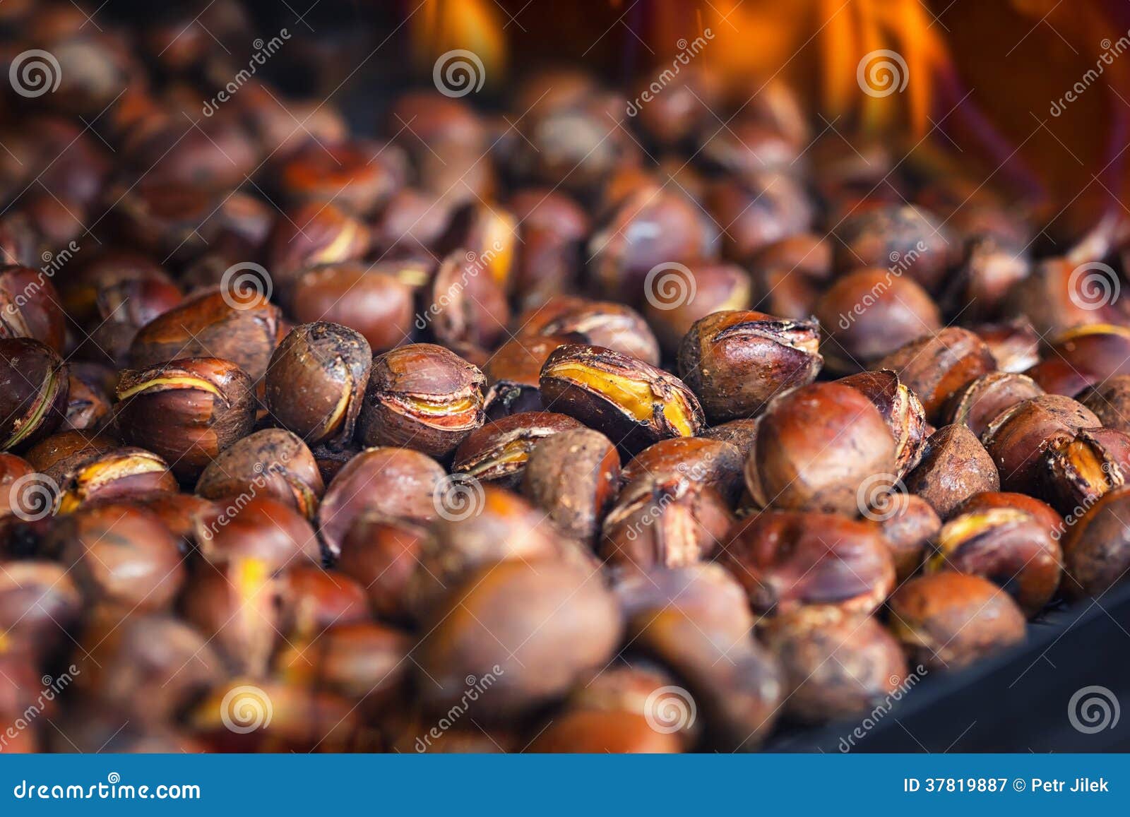 Roasted chestnuts stock image. Image of chestnut, season - 37819887