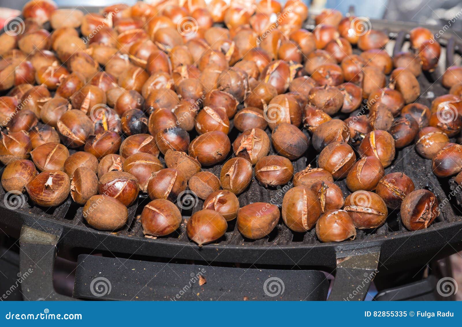 Roasted chestnuts stock image. Image of barbecue, grilled - 82855335