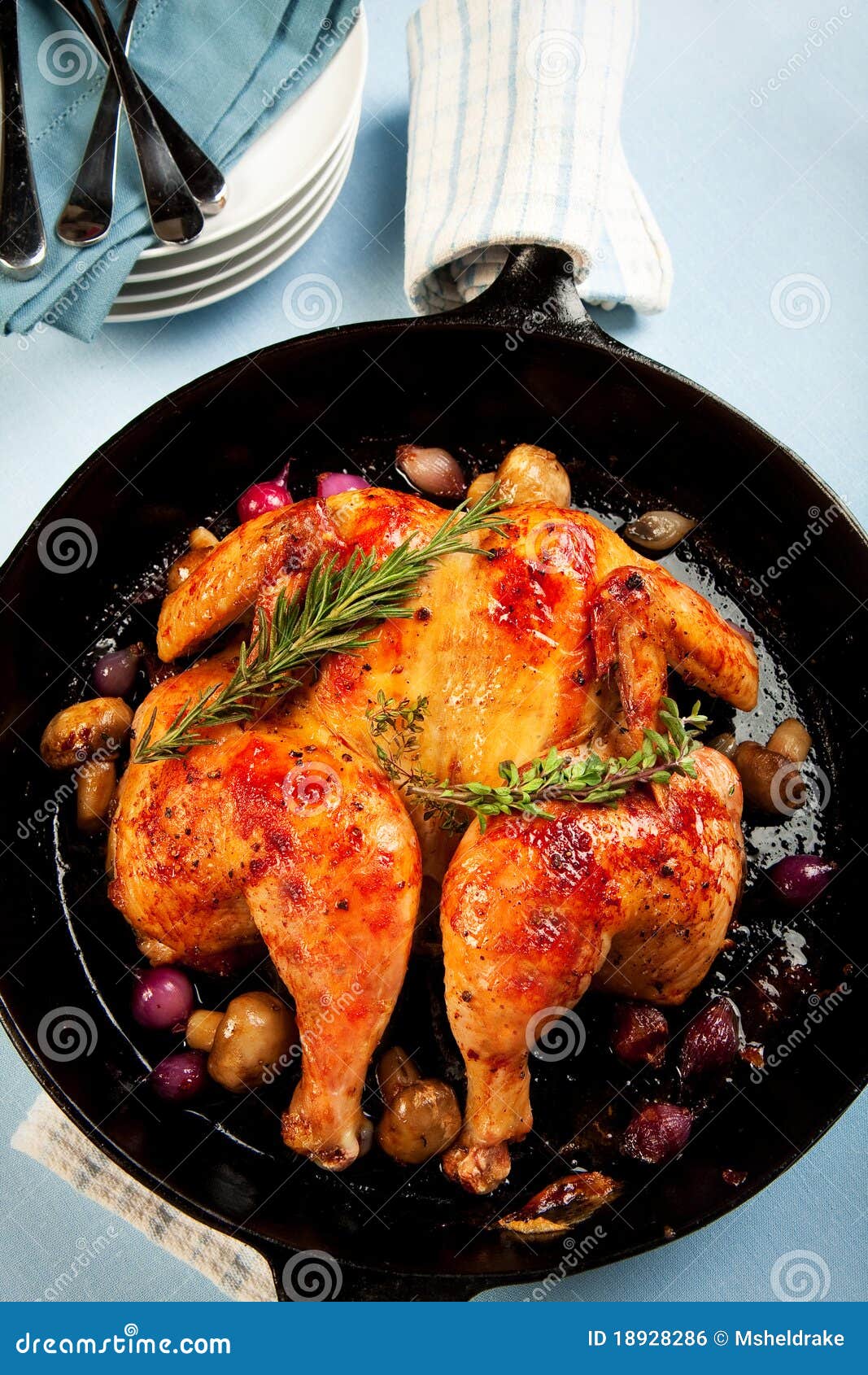 Roasted Chicken stock photo. Image of baked, chicken - 18928286