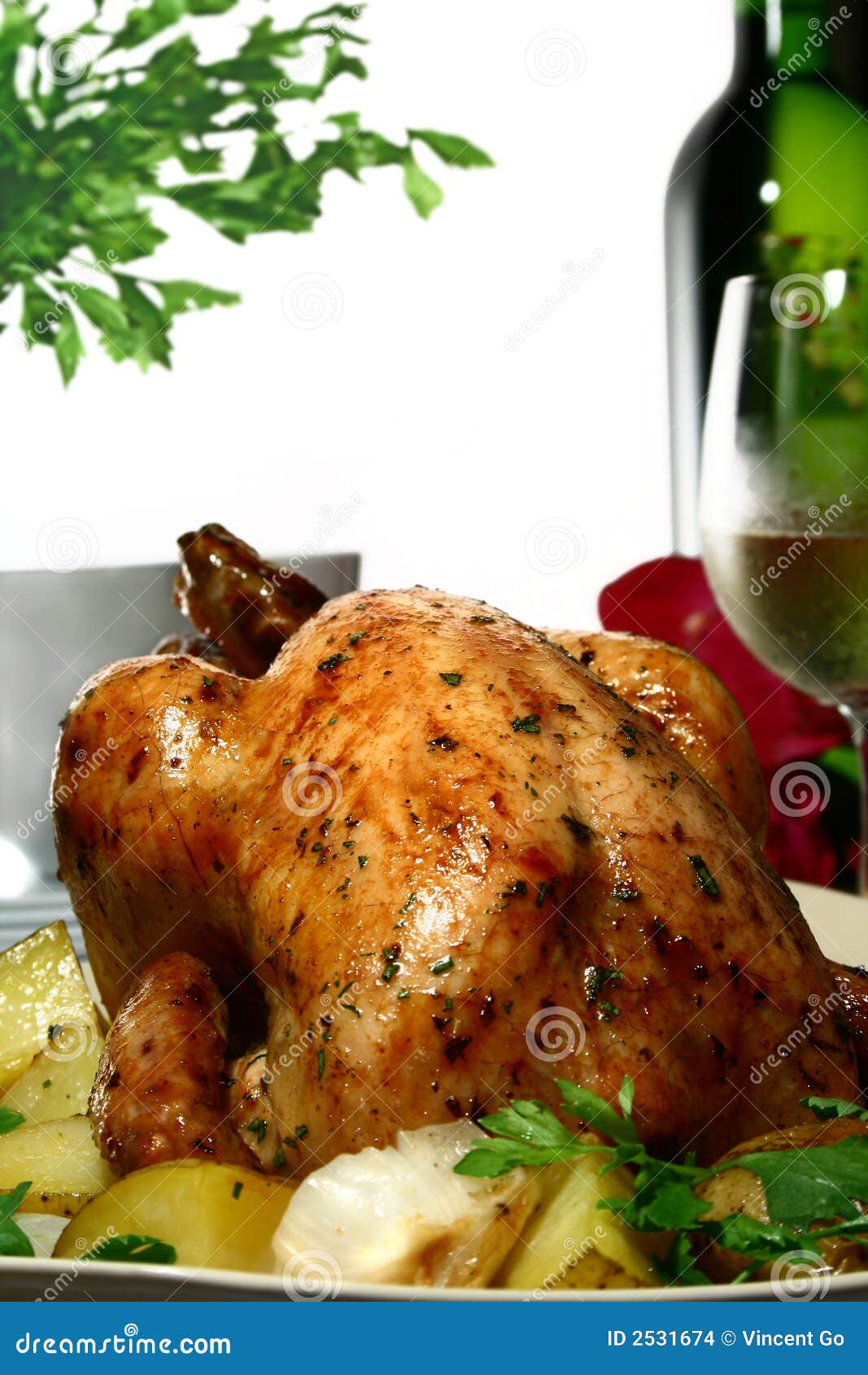 Roasted Chicken stock photo. Image of dine, cooking, chicken - 2531674