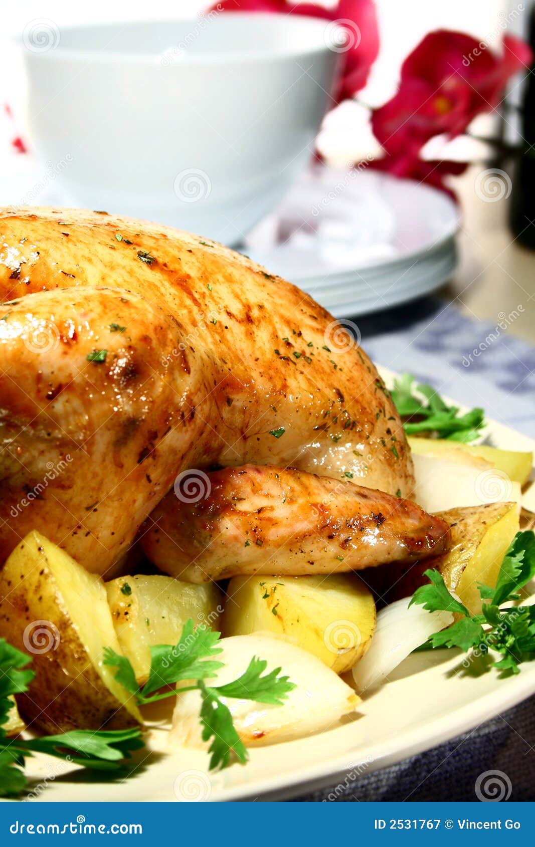 Roasted Chicken stock image. Image of cooked, chicken - 2531767