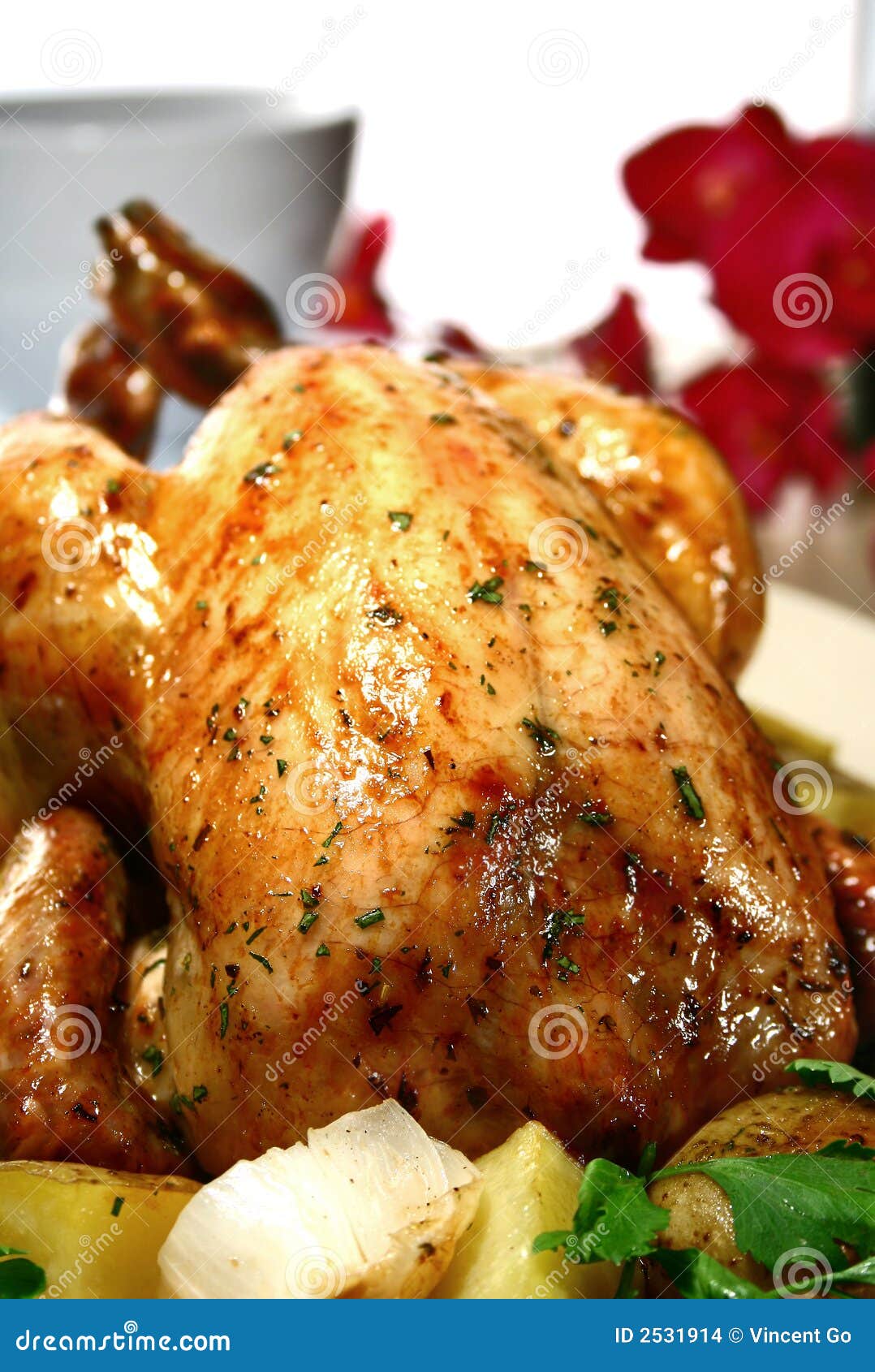 Roasted Chicken stock photo. Image of potatoes, cooking - 2531914