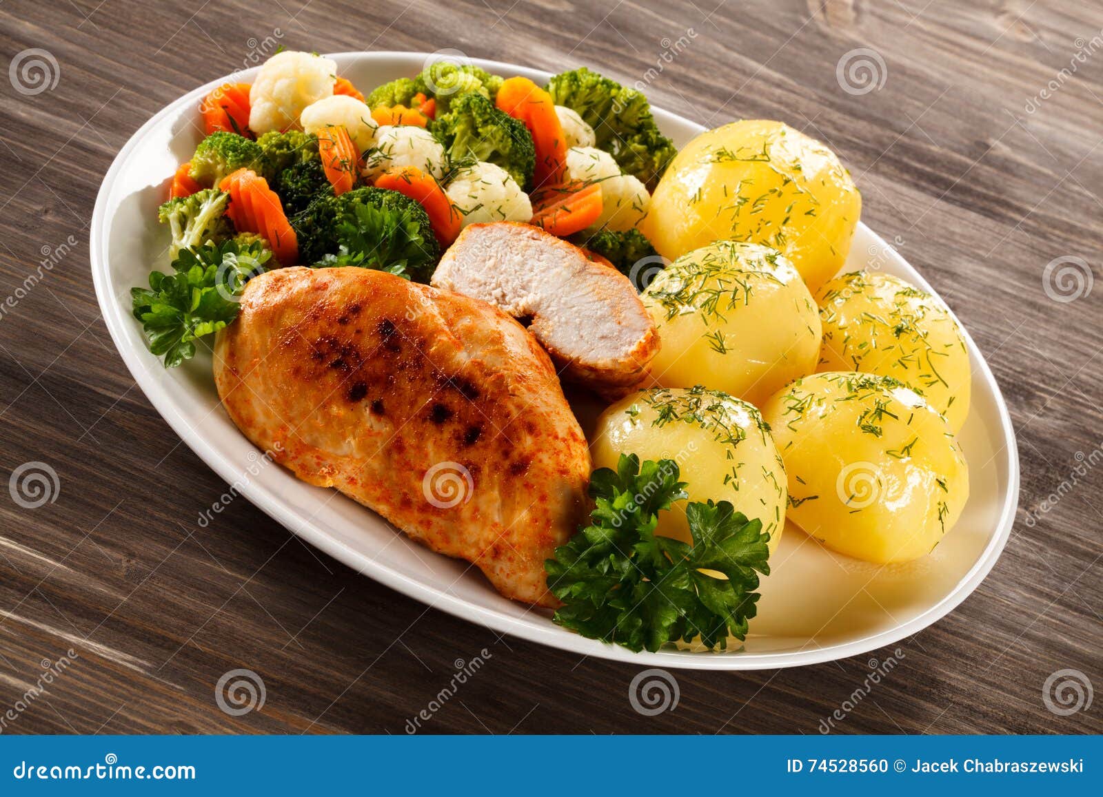 Roasted chicken fillet stock photo. Image of drumstick - 74528560