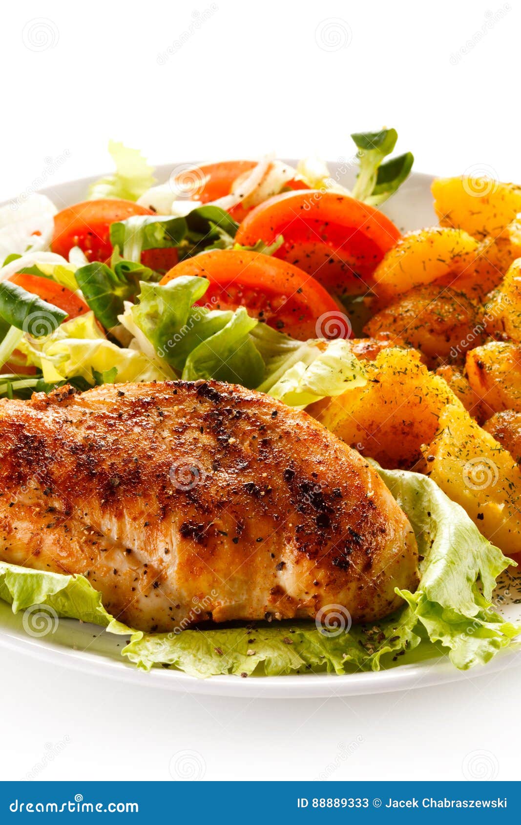 Roasted chicken fillet stock image. Image of chicken - 88889333