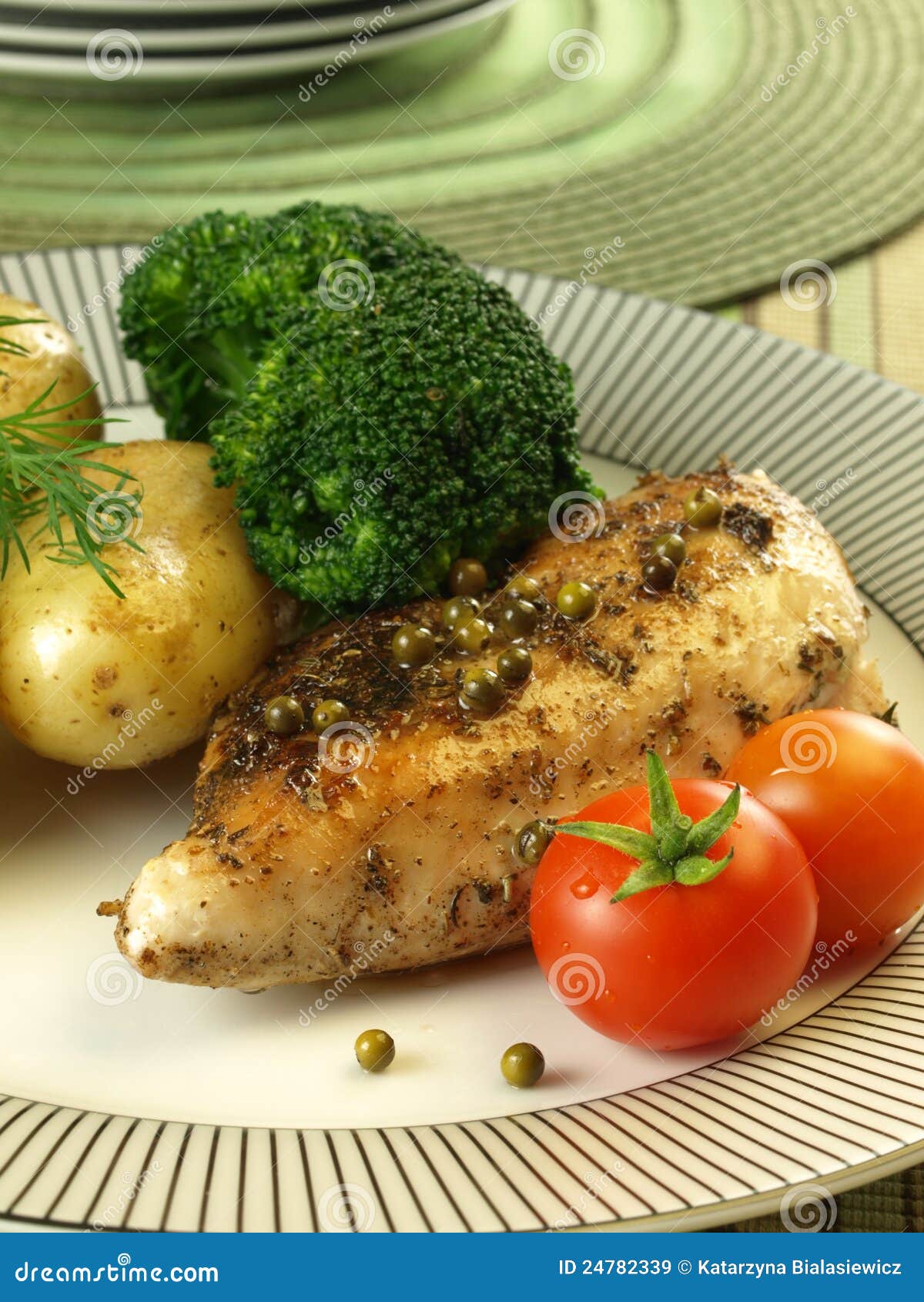 Roasted Chicken Fillet with Vegetables Stock Image - Image of appetizer ...