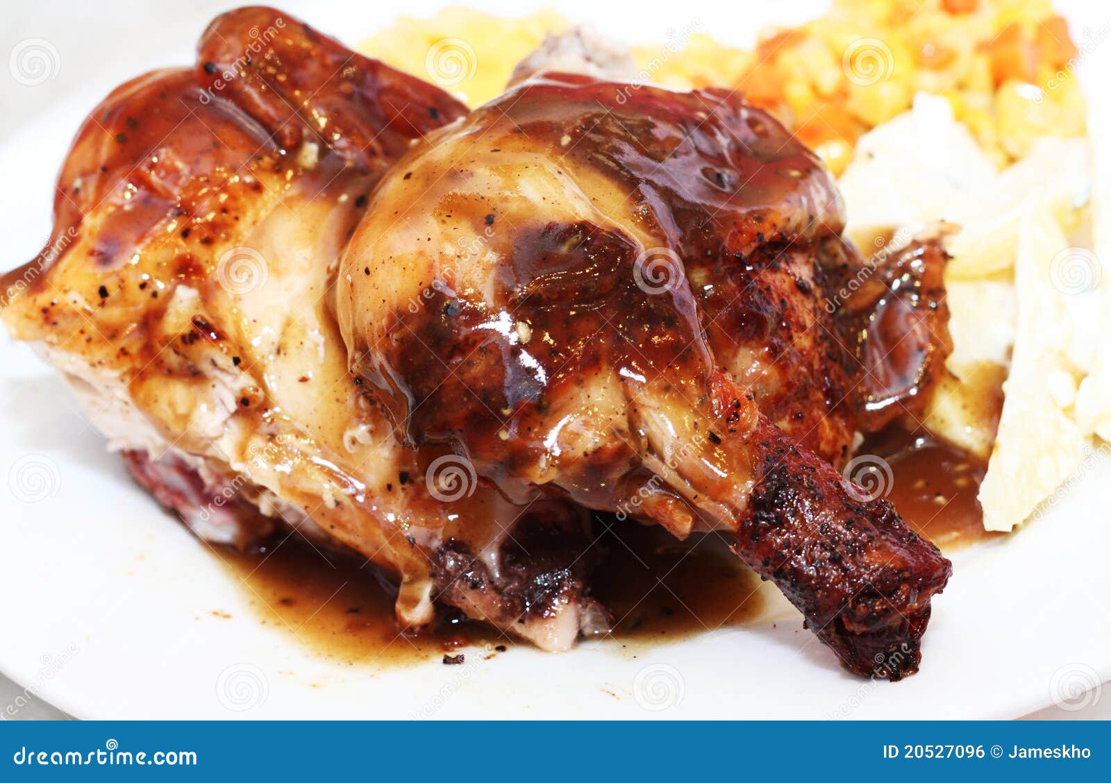 Roasted Chicken - Half Bird Stock Photo - Image of lunch, prepared ...