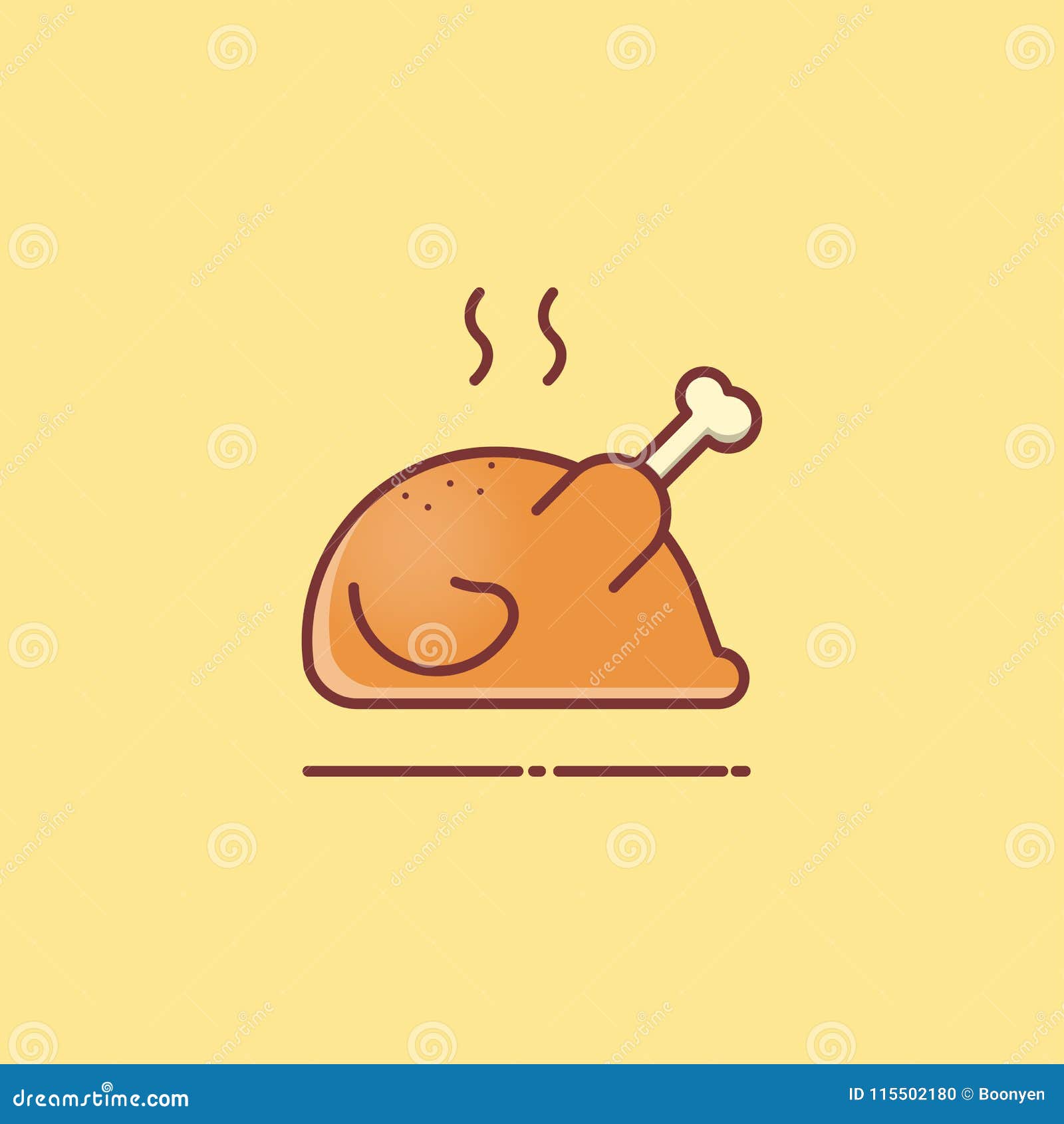 Roasted Chicken Icon, Vector Sign Logo Illustration Stock Vector ...