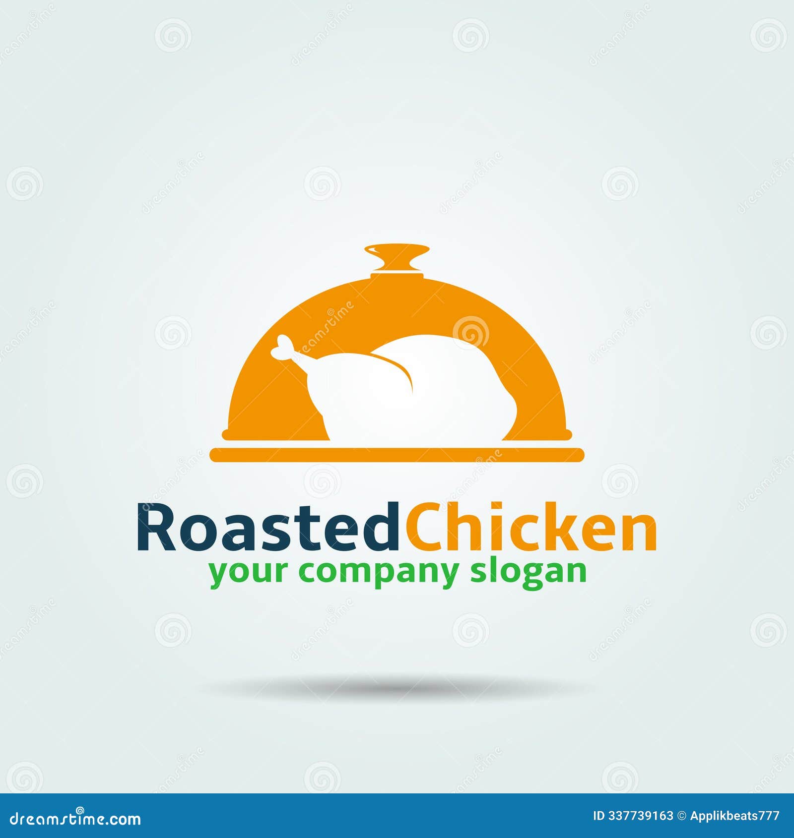 Roasted chicken logo stock vector. Illustration of design - 337739163