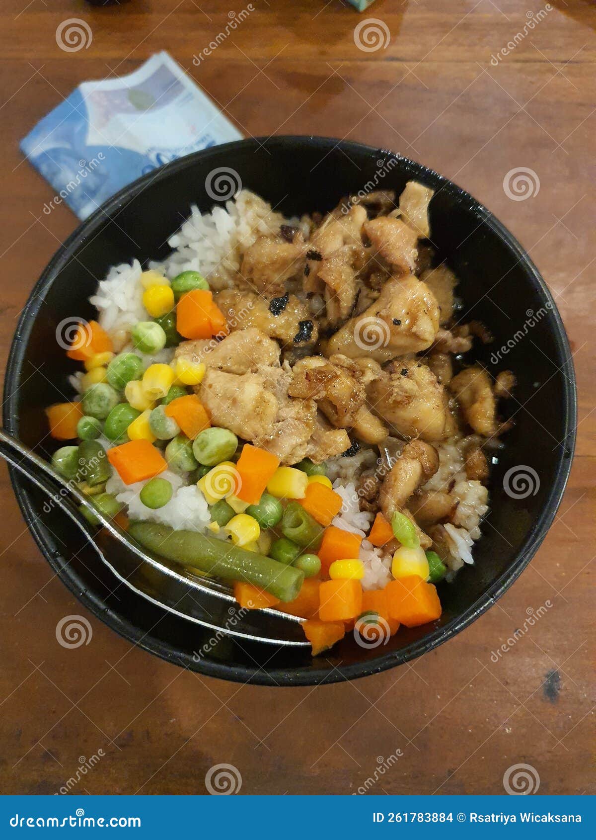 Roasted Chicken with Mixed Vegetable in Ricebowl Stock Photo - Image of ...